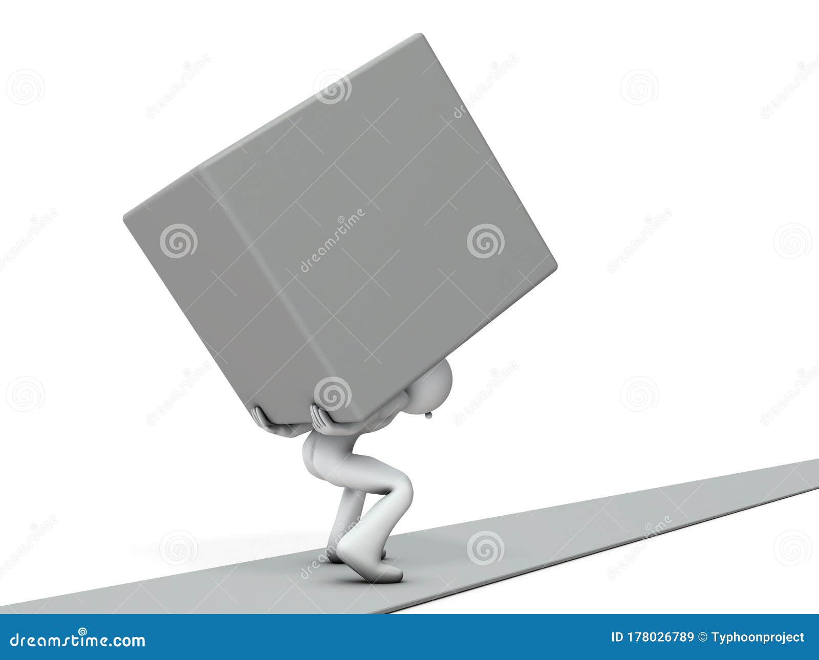 3d Person With Heavy Red Question Mark Stock Photo | CartoonDealer.com ...