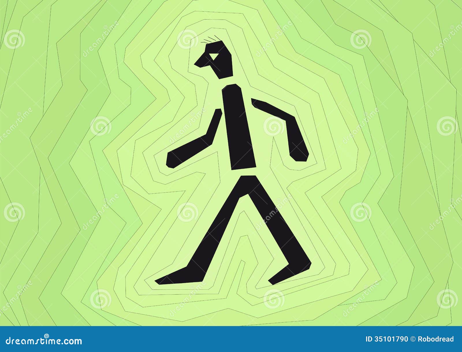 Person walking stock vector. Illustration of silhouette - 35101790