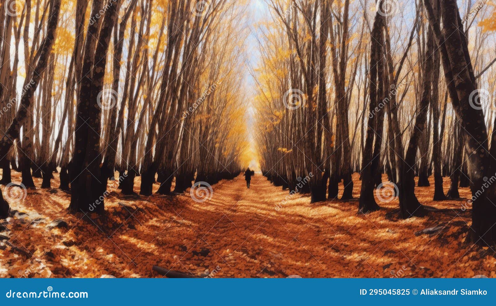 A Person Walking on Path with Trees in Background Stock Image - Image ...