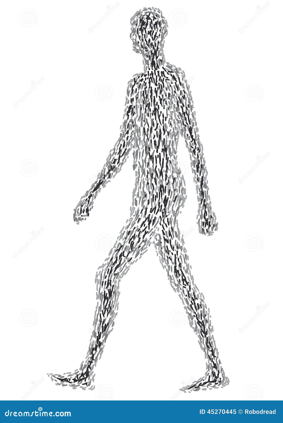 Person walking stock vector. Illustration of horizontal - 45270445