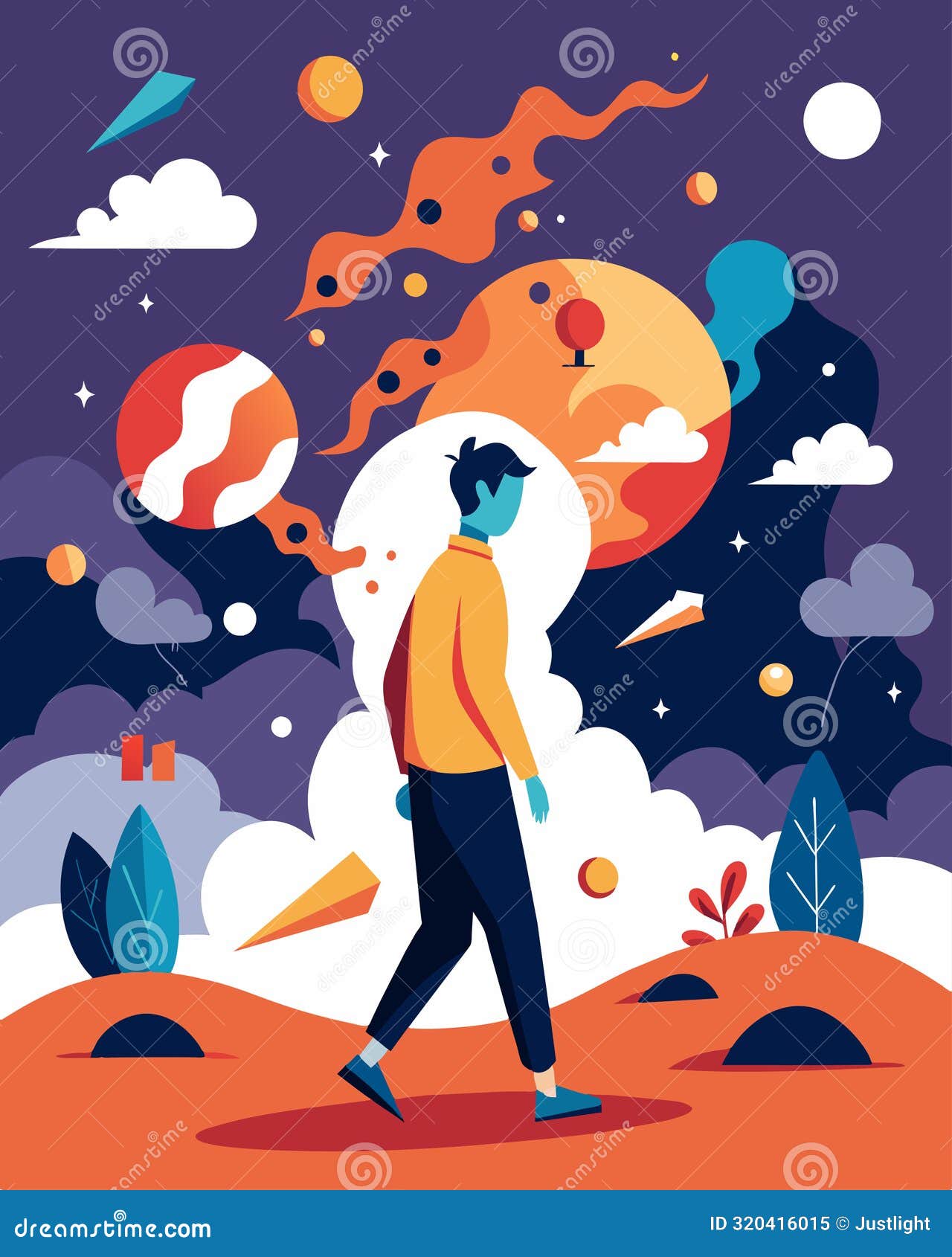 The Person Walks Cautiously Navigating the Unstable Terrain of Their ...