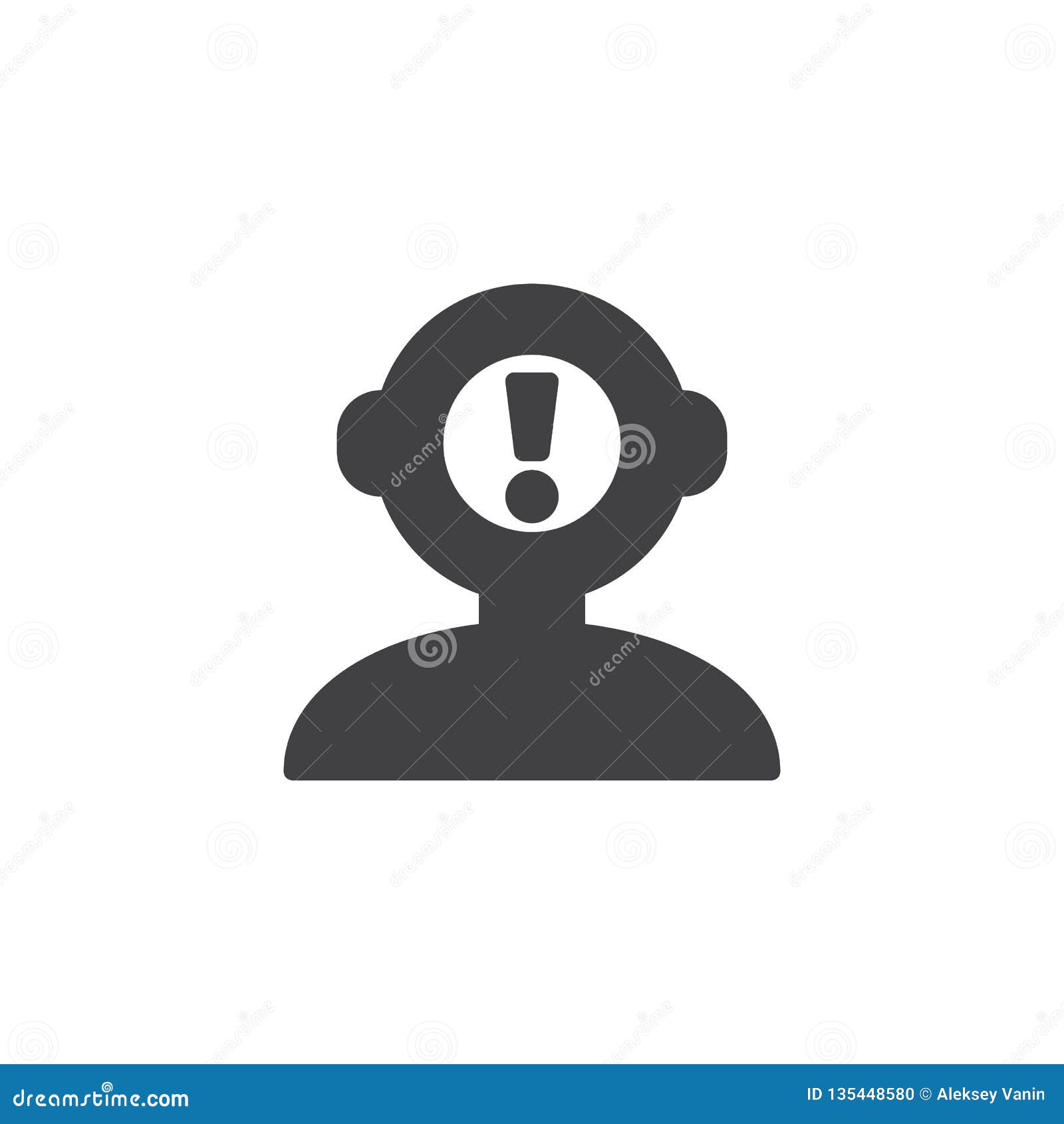 Person with Warning Sign Vector Icon Stock Vector - Illustration of ...