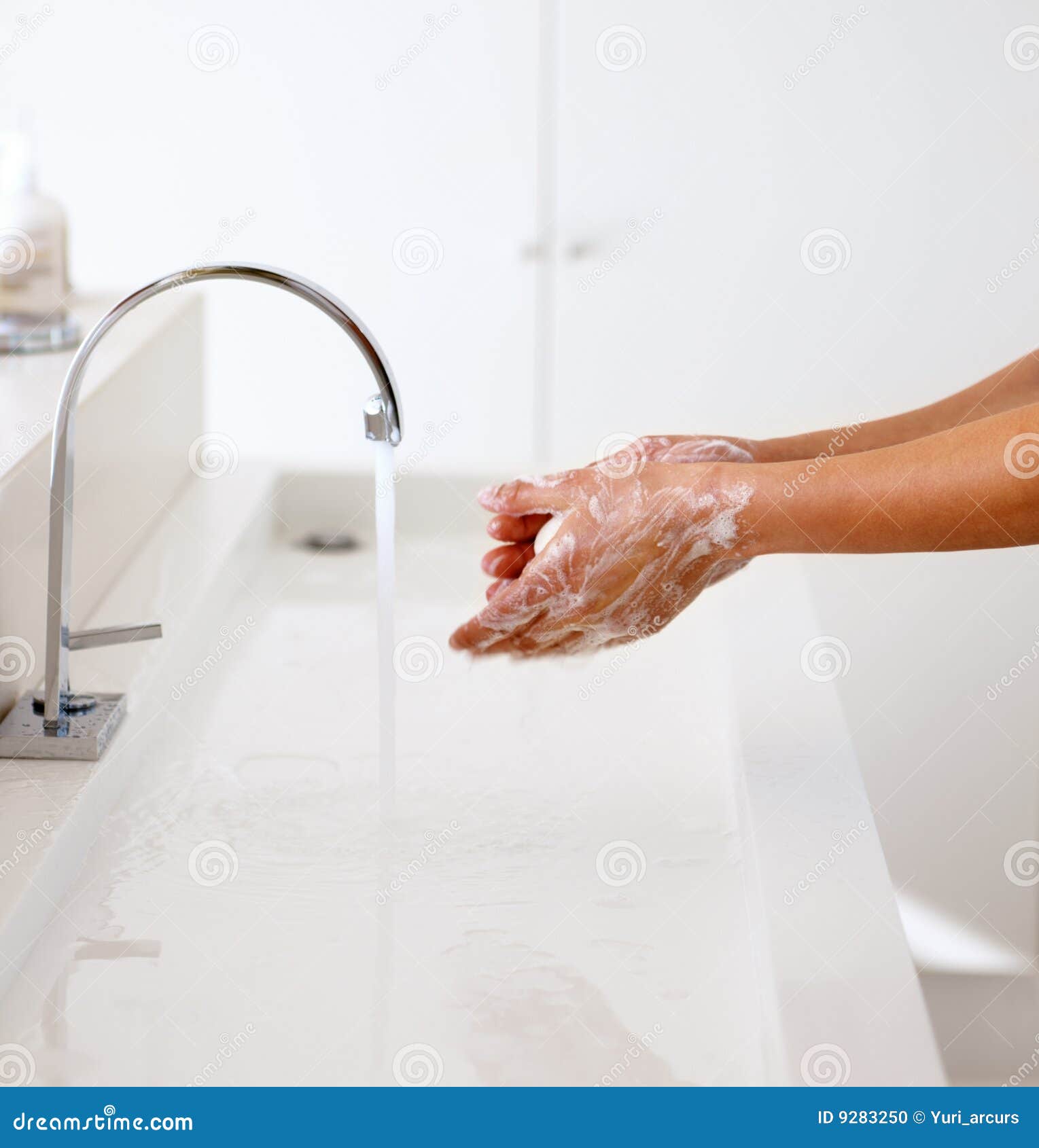 Person Washing Hands Under a Tap Stock Photo - Image of bathroom, house ...