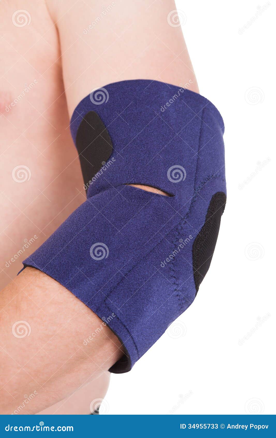A Person Wearing Elbow Brace Stock Image - Image of human, accessory ...