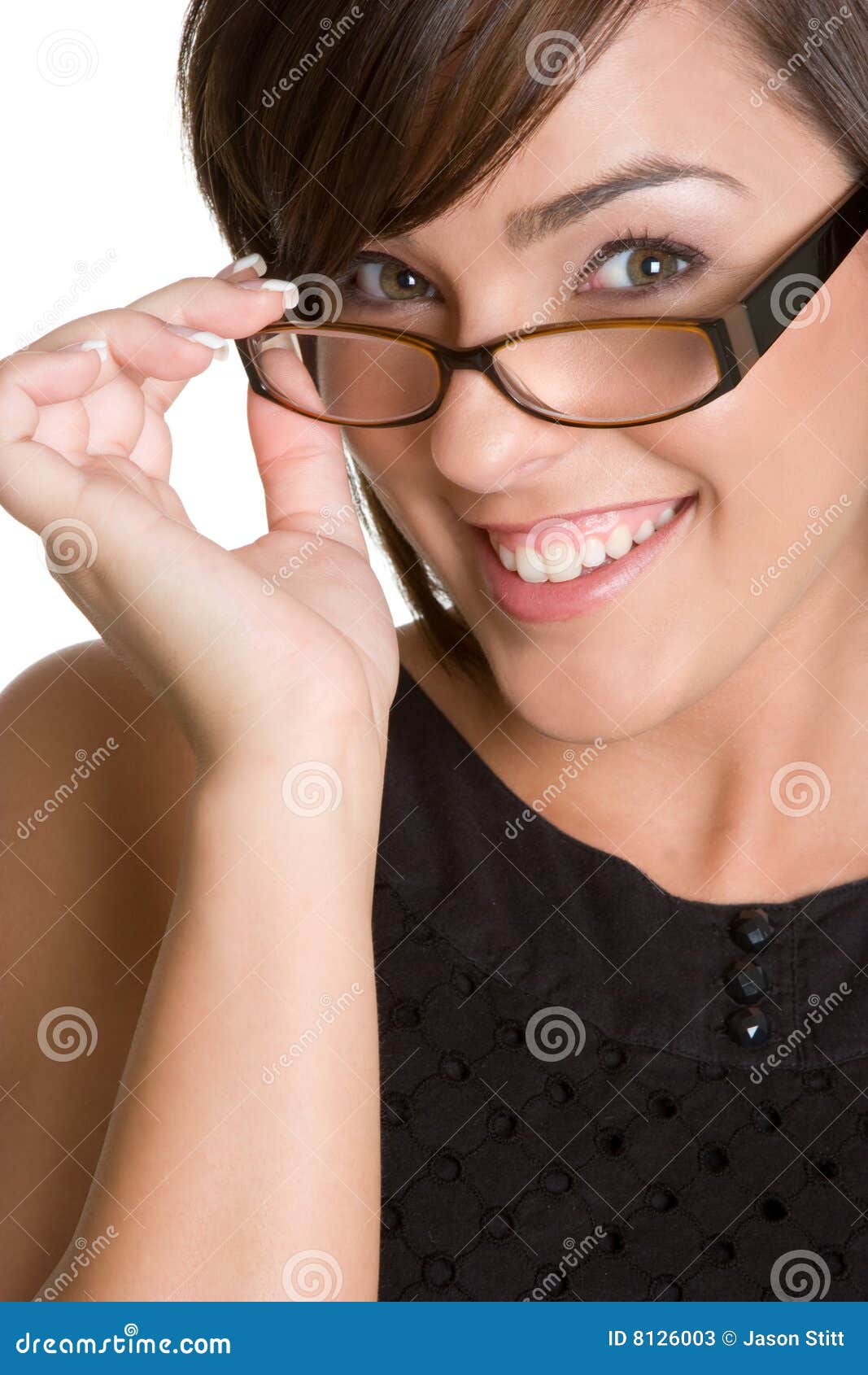 Person Wearing Glasses stock image. Image of wearing, smile - 8126003