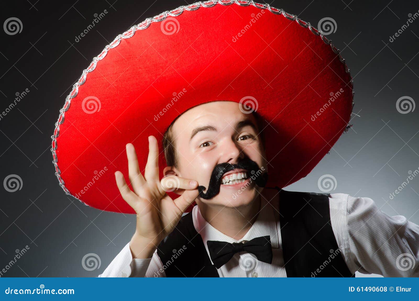The Person Wearing Sombrero Hat in Funny Concept Stock Photo - Image of ...