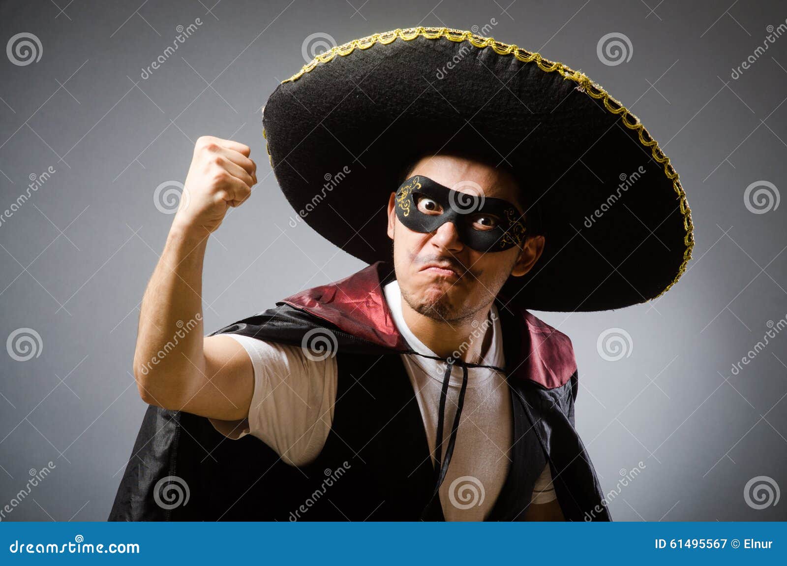 The Person Wearing Sombrero Hat in Funny Concept Stock Image - Image of ...