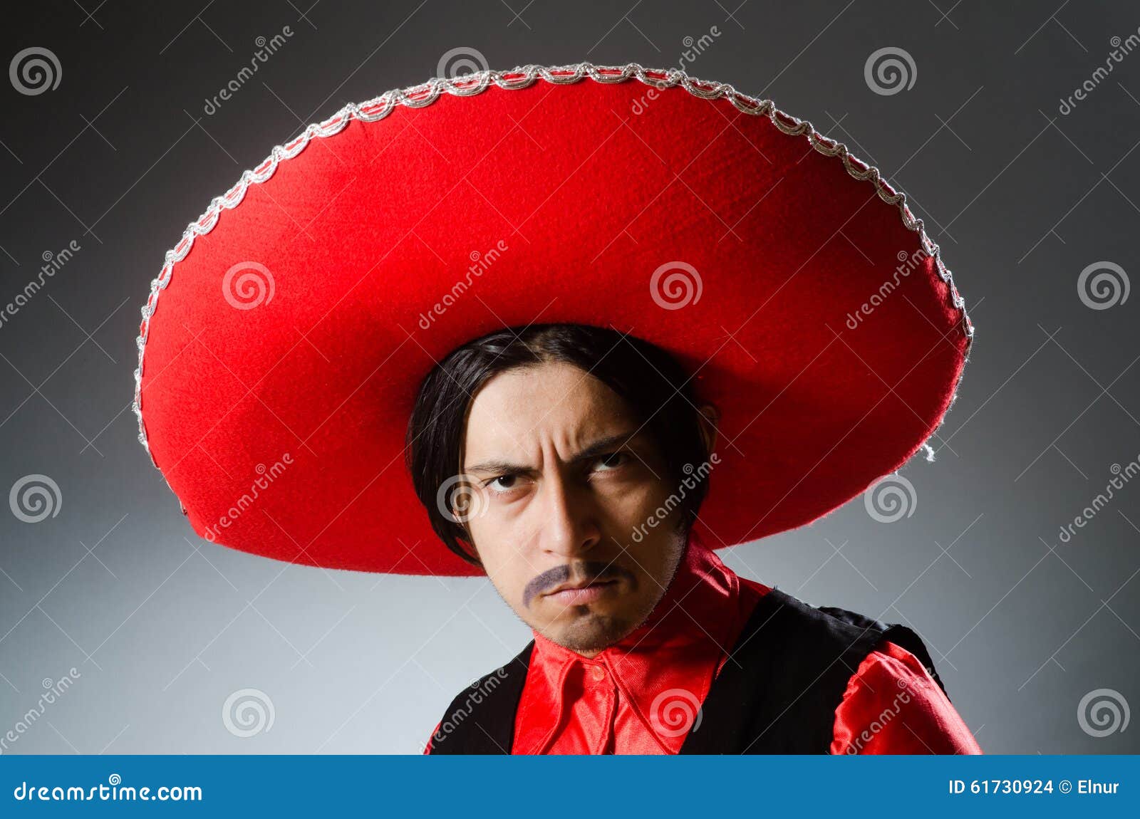 The Person Wearing Sombrero Hat in Funny Concept Stock Photo - Image of ...