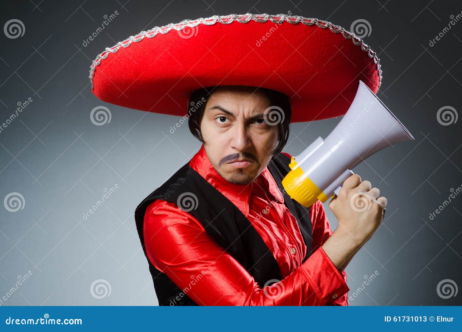 The Person Wearing Sombrero Hat in Funny Concept Stock Image - Image of ...