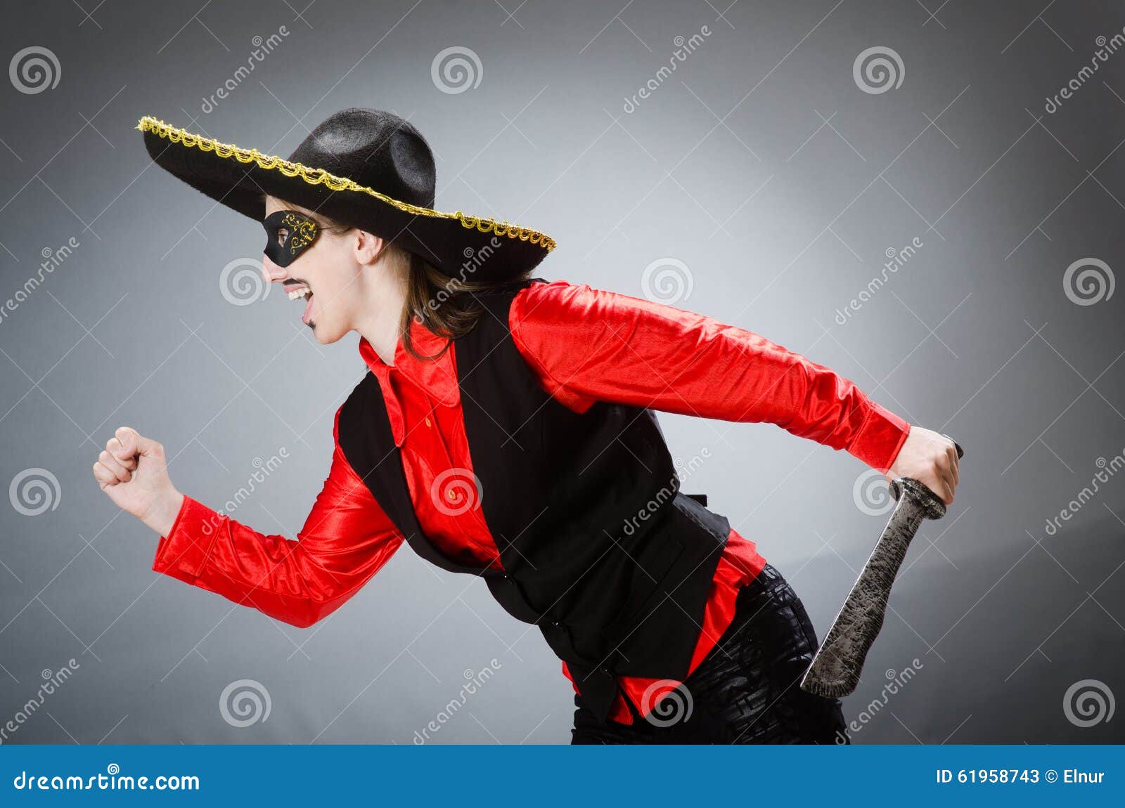 The Person Wearing Sombrero Hat in Funny Concept Stock Image - Image of ...