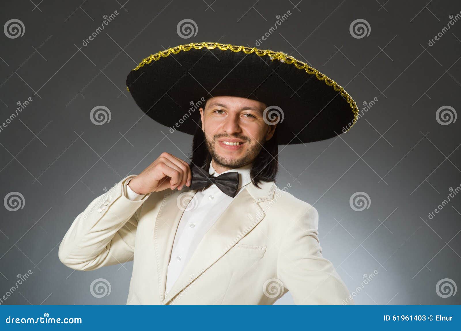 The Person Wearing Sombrero Hat in Funny Concept Stock Image - Image of ...