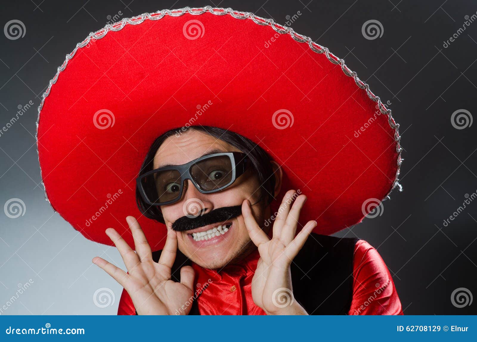 Person Wearing Sombrero Hat in Funny Concept Stock Image - Image of ...