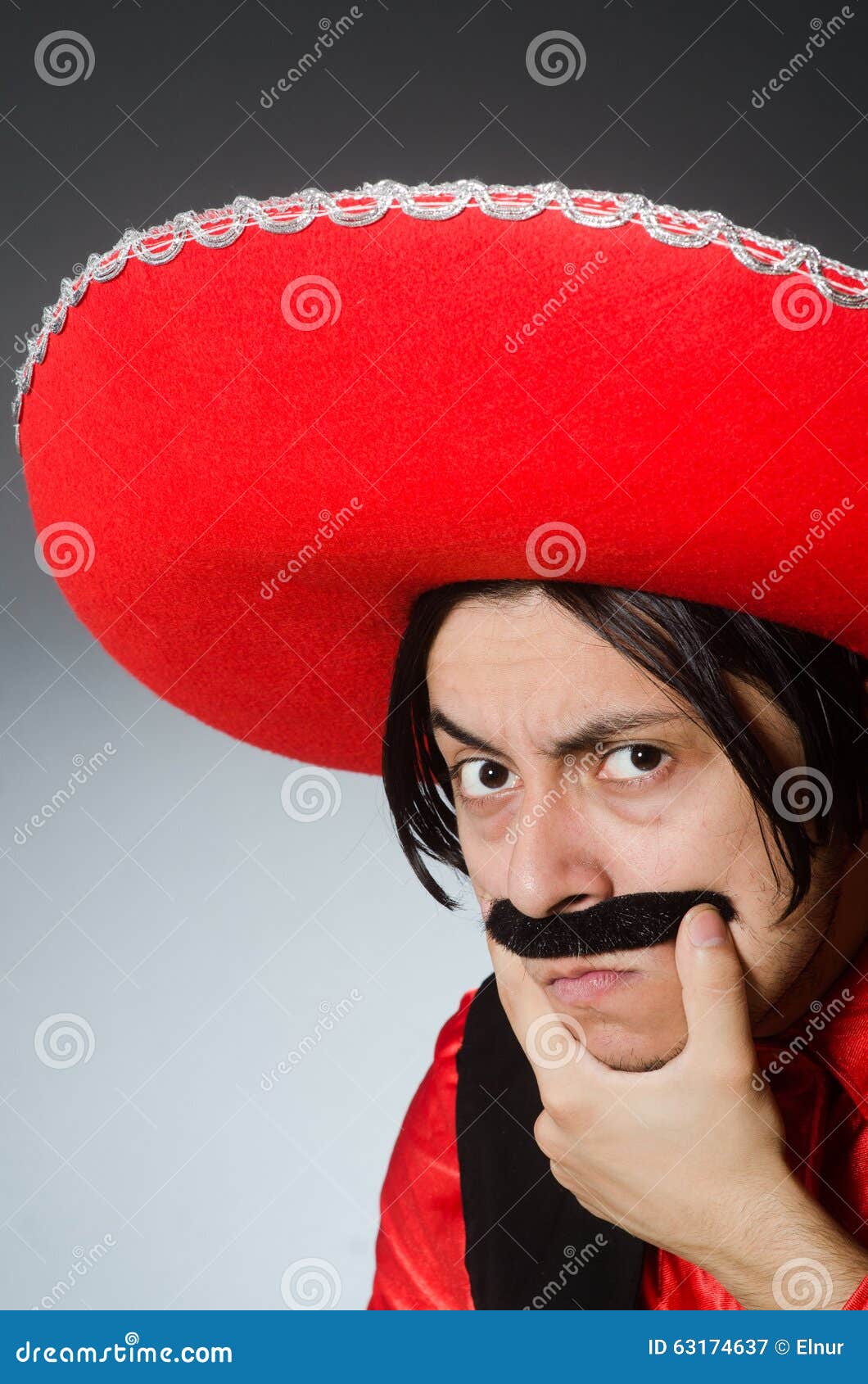 The Person Wearing Sombrero Hat in Funny Concept Stock Image - Image of ...