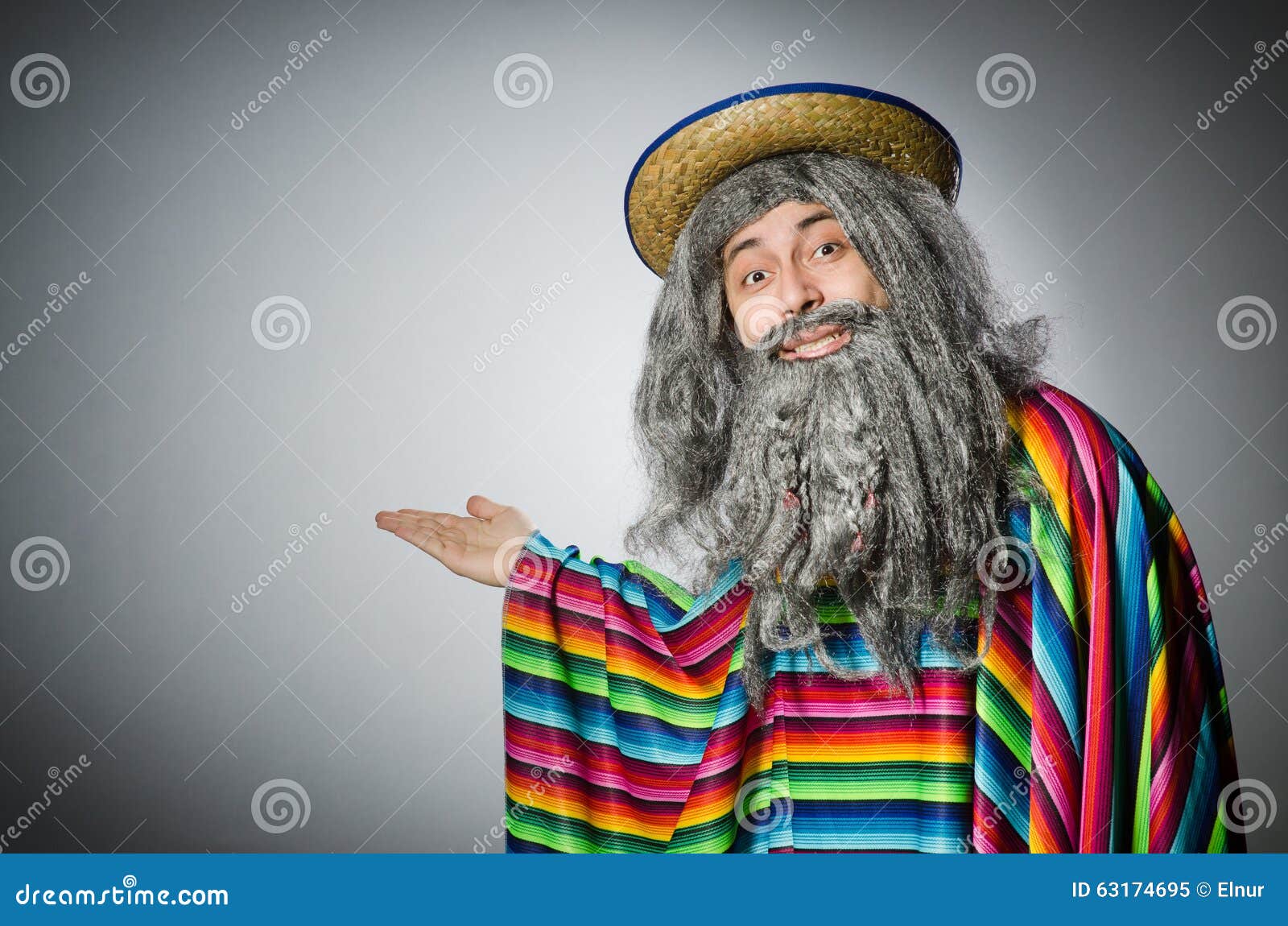 The Person Wearing Sombrero Hat in Funny Concept Stock Image - Image of ...