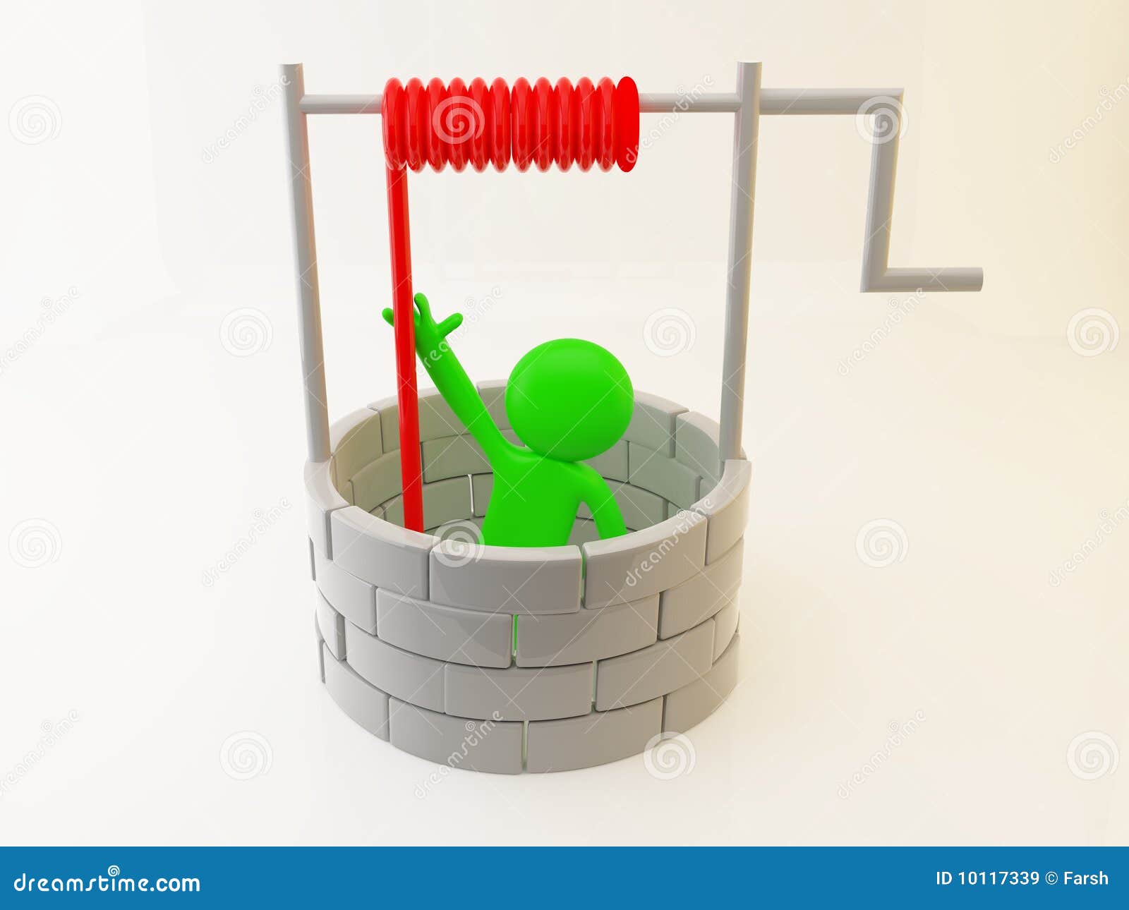 Person with well stock illustration. Illustration of shape - 10117339