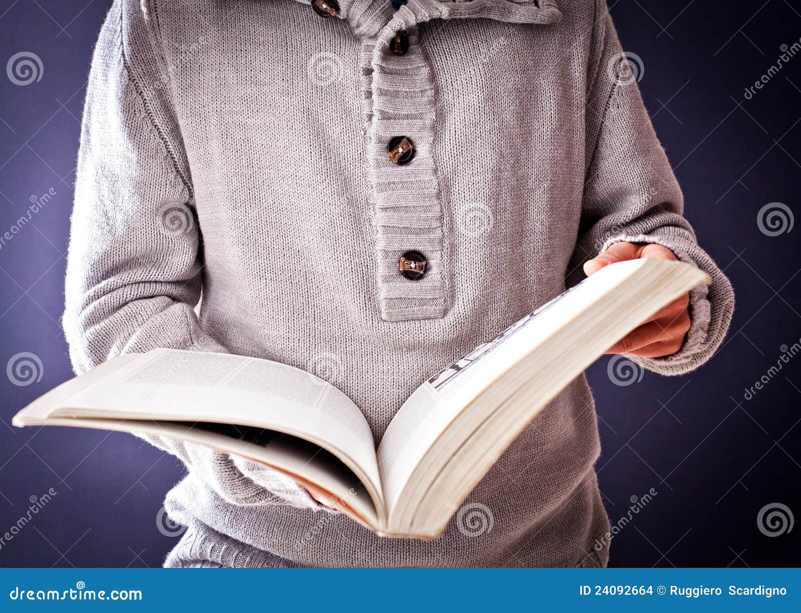 Person Who is Looking through a Book Stock Photo - Image of clothing ...