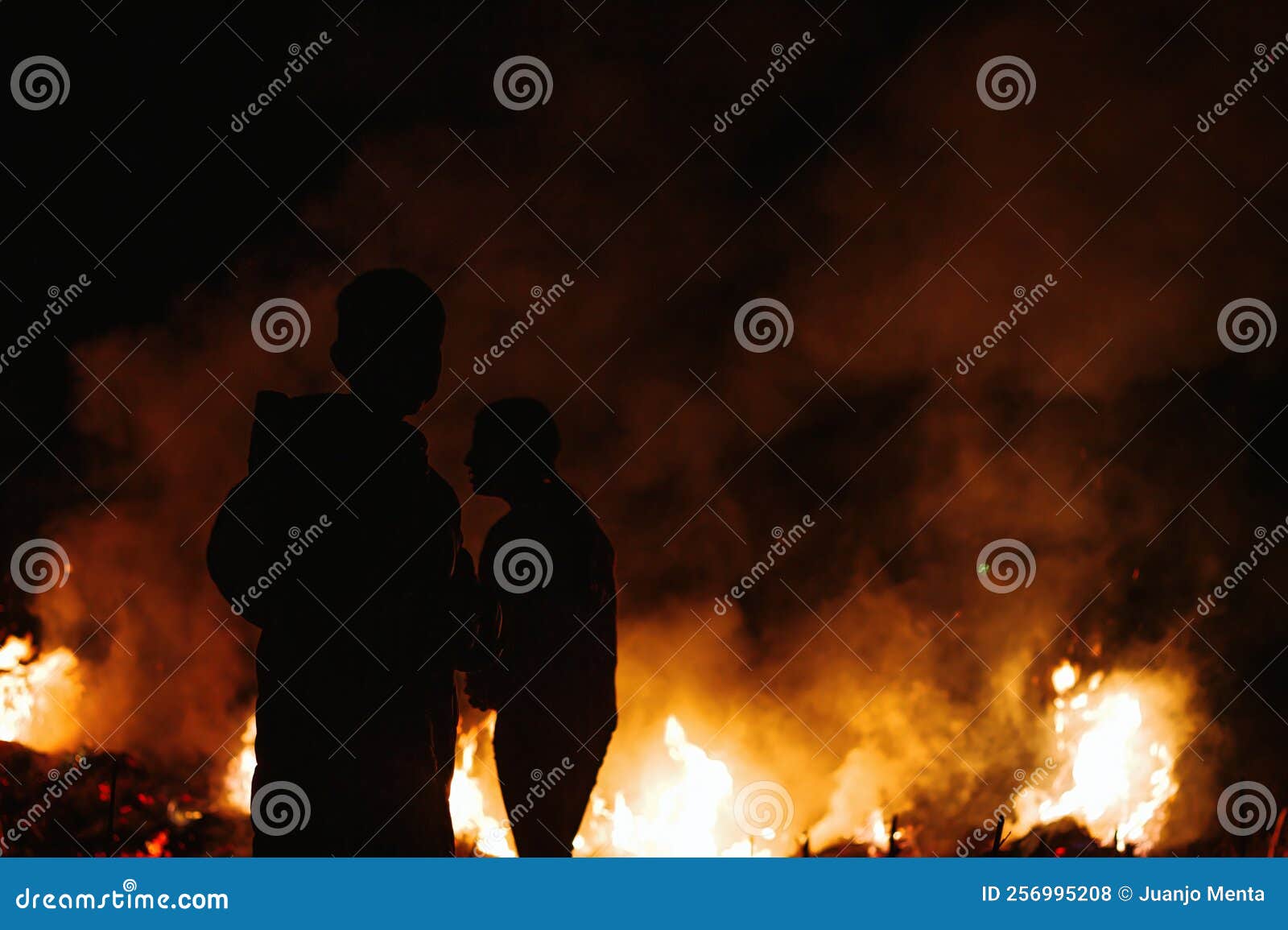 The Person Who Runs in the Fire. Protester To Escape from Danger Stock ...