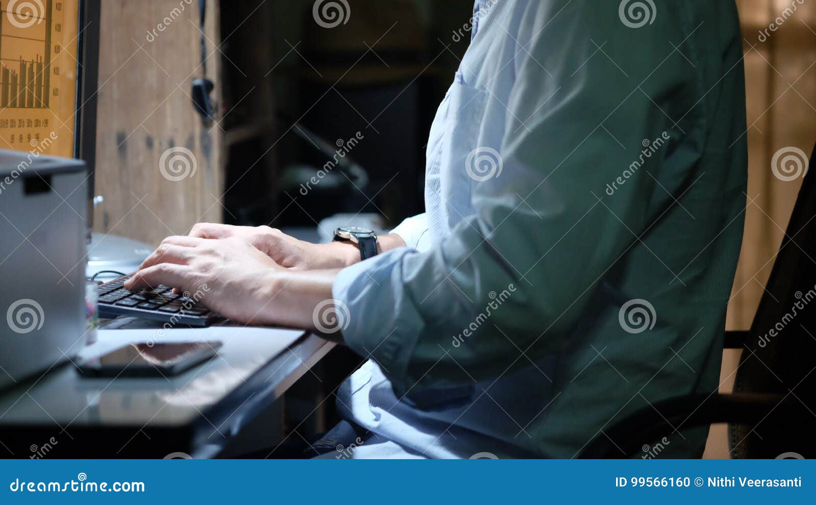 A Person Who Working on Desktop Computer Stock Photo - Image of ...
