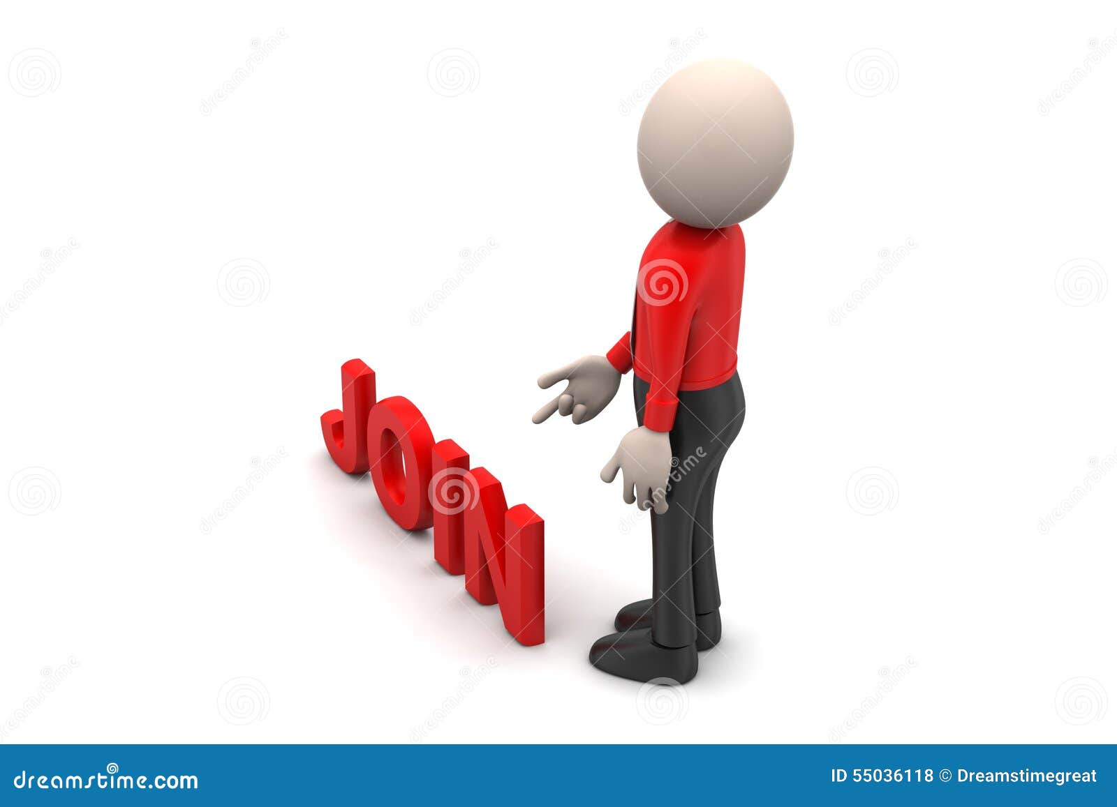 Person with word Join stock illustration. Illustration of message ...