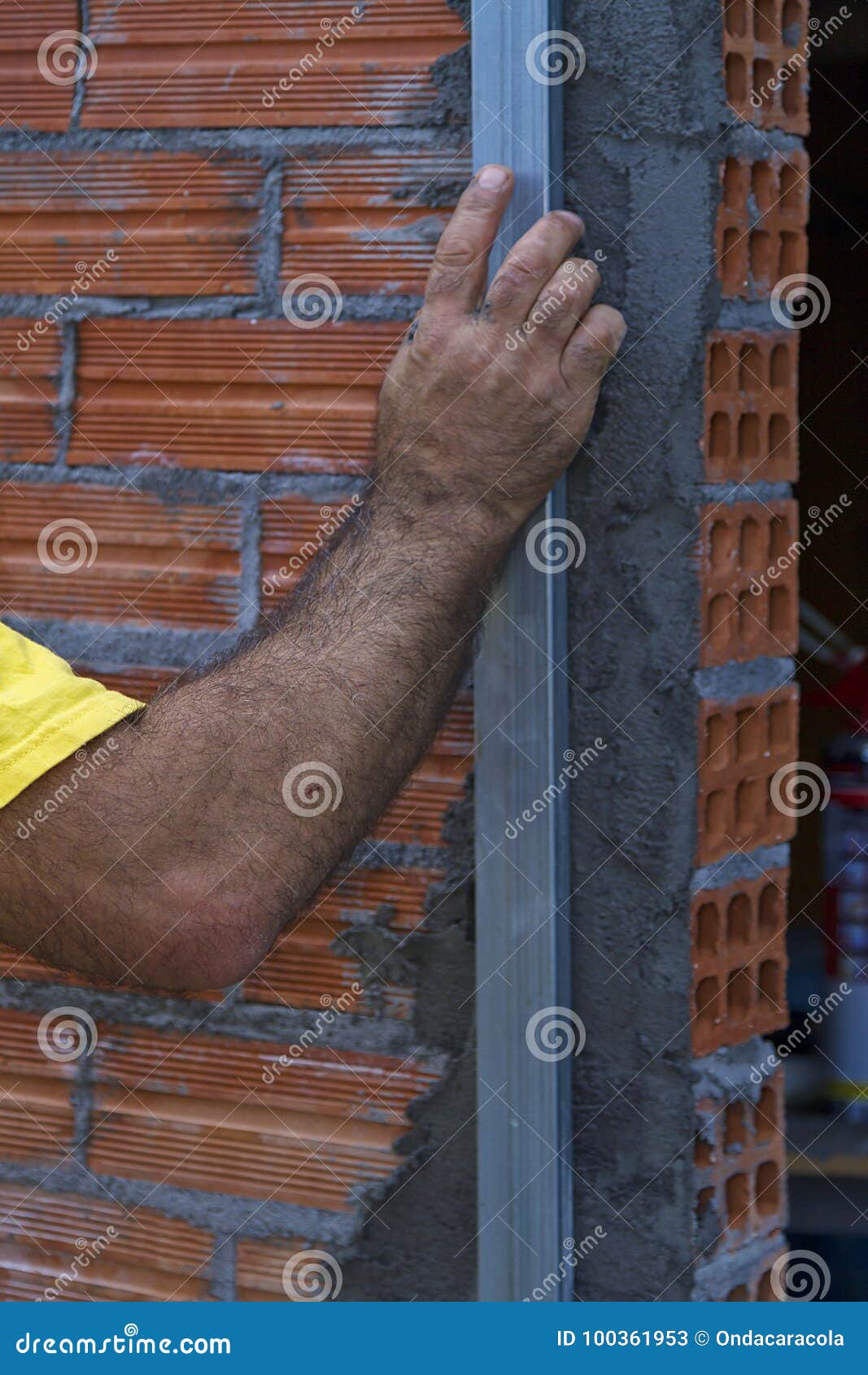 Masonry works stock image. Image of materials, occupation - 100361953