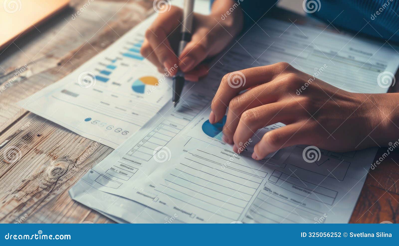Person Working on a Consumer Research Questionnaire Featuring Charts ...