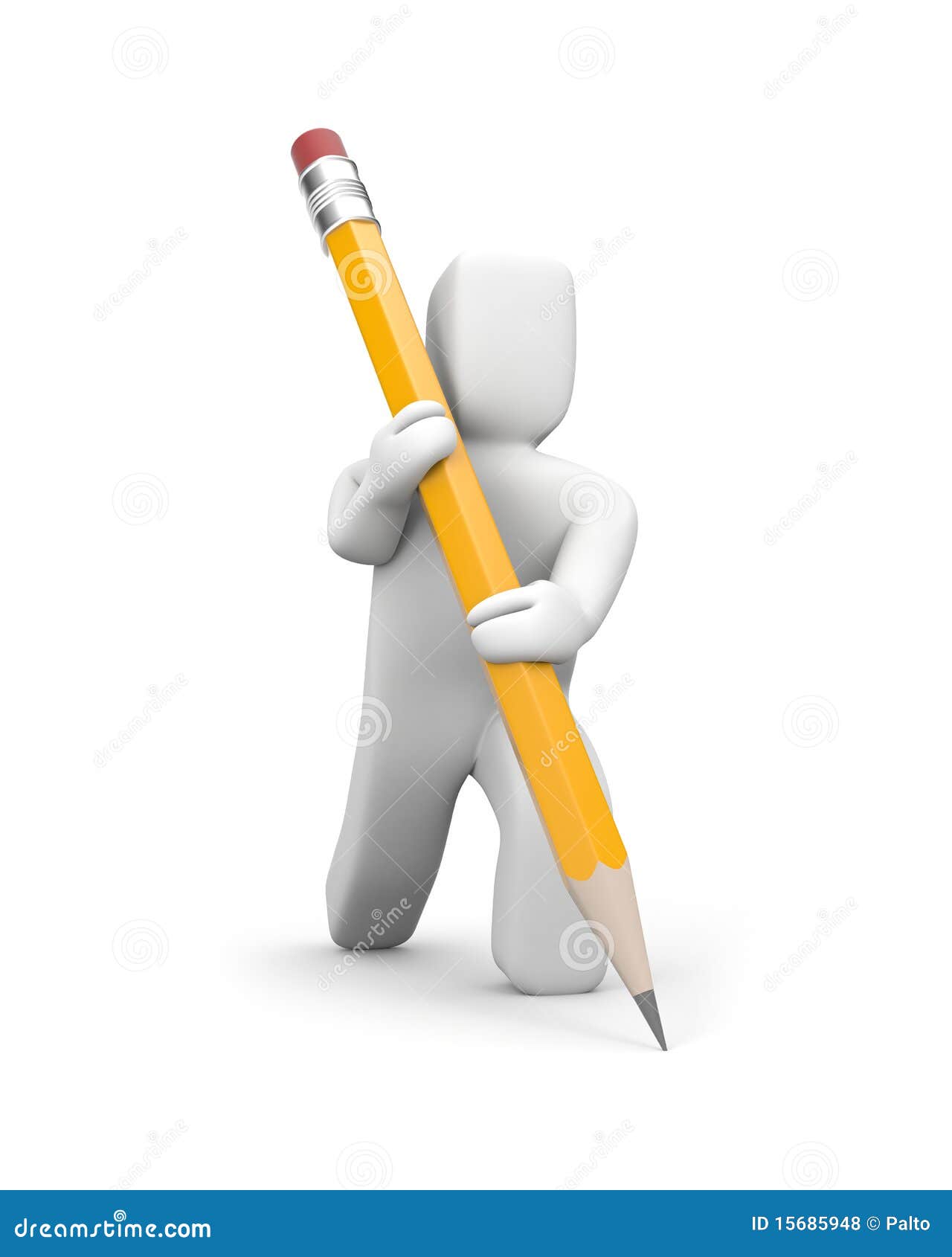 Person writes pencil stock illustration. Illustration of designer ...