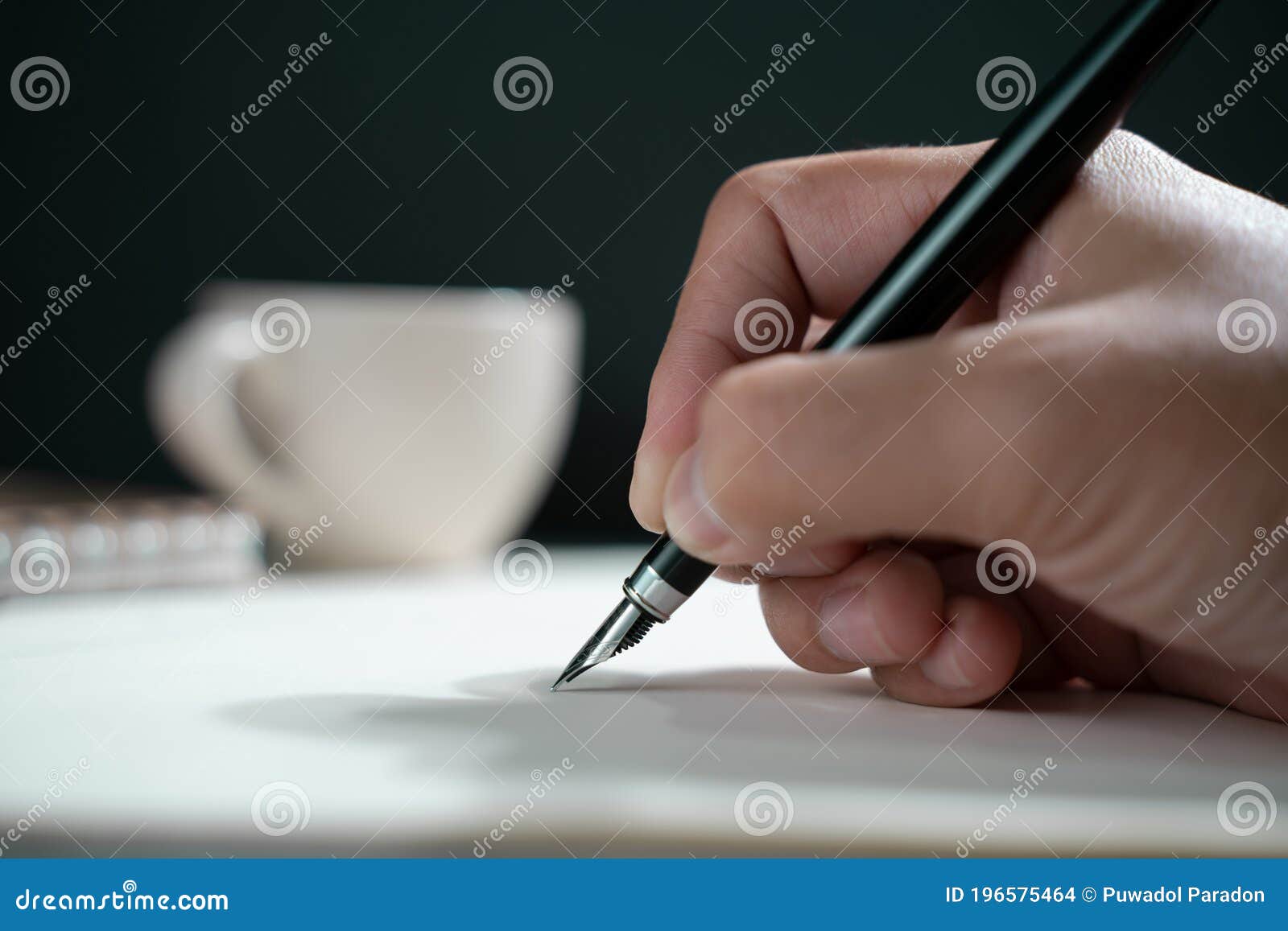 Person Writing on a Notebook Stock Photo - Image of note, work: 196575464