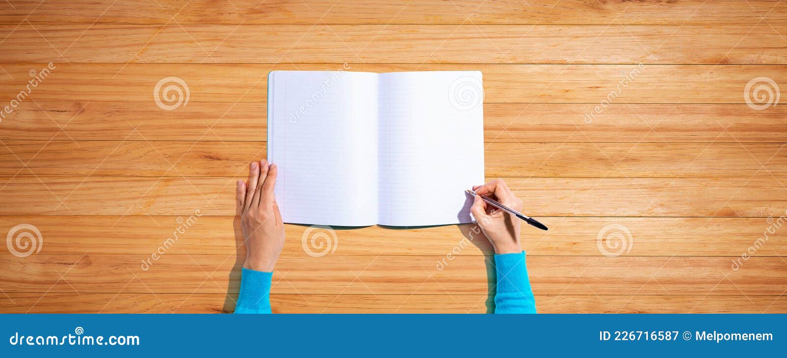 Person Writing in a Notebook Stock Image - Image of business, beige ...