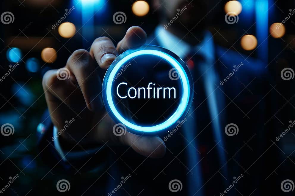 A Person is Writing the Word Confirm on a Computer Screen.ai Generative ...