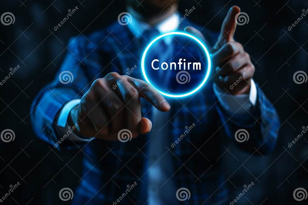 A Person is Writing the Word Confirm on a Computer Screen.ai Generative ...