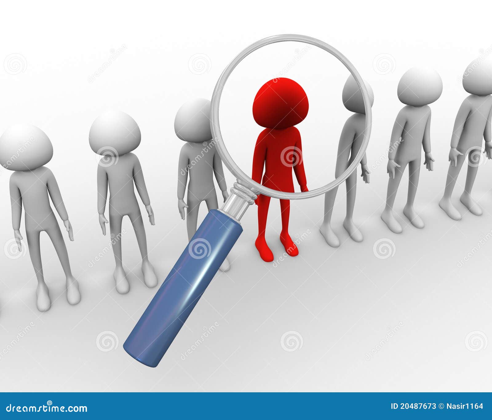 Persona única 3d enfocada stock de ilustración. Ilustración de talento ...