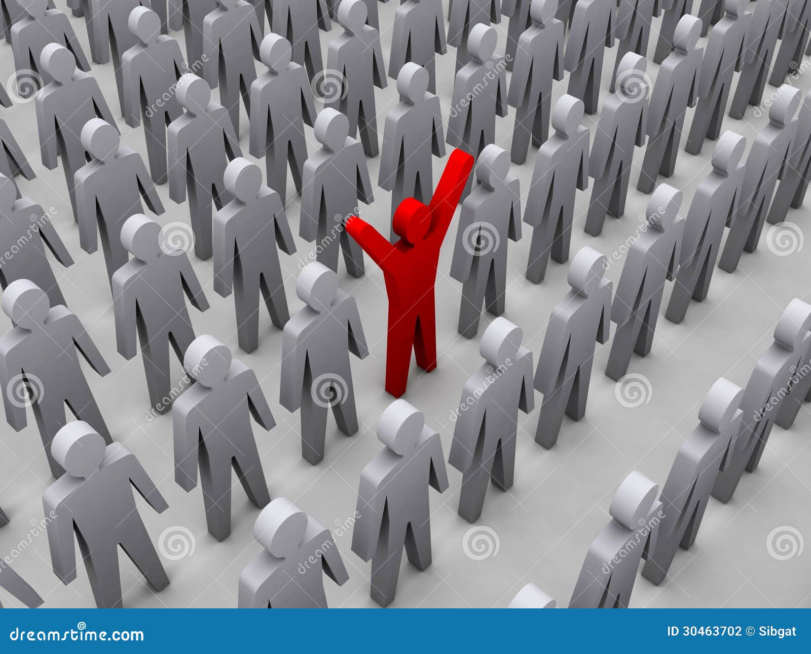 Persona única En Muchedumbre. Stock de ilustración - Ilustración de ...