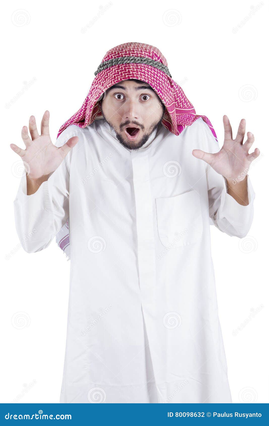 Persona Araba Con L'espressione Colpita Fotografia Stock - Immagine di ...