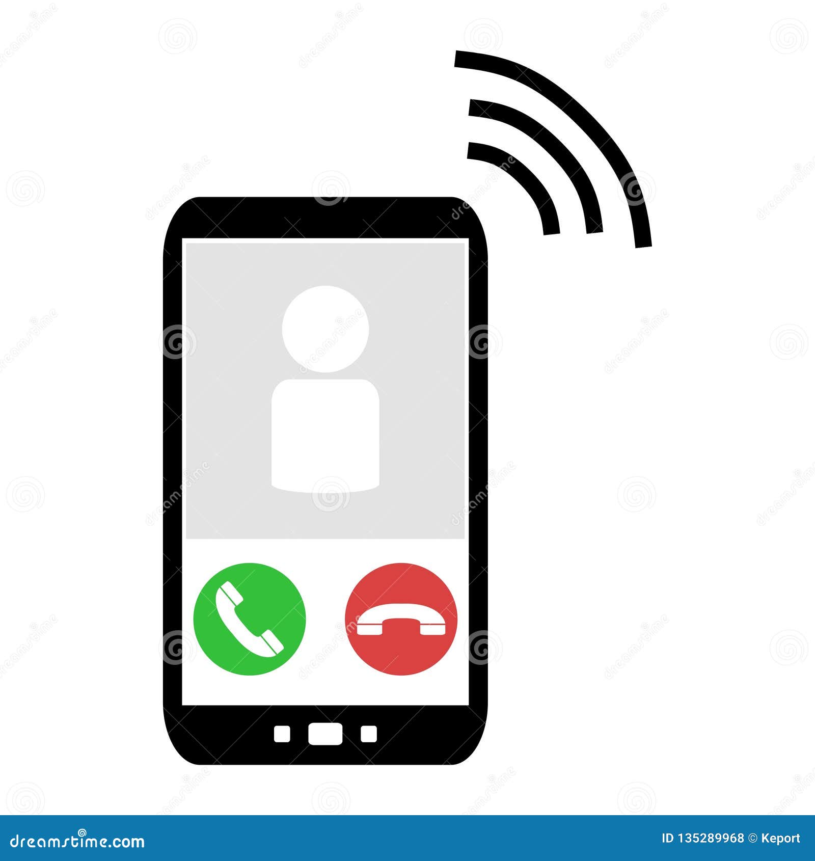 Persona Che Chiama Telefono Cellulare Illustrazione di Stock ...