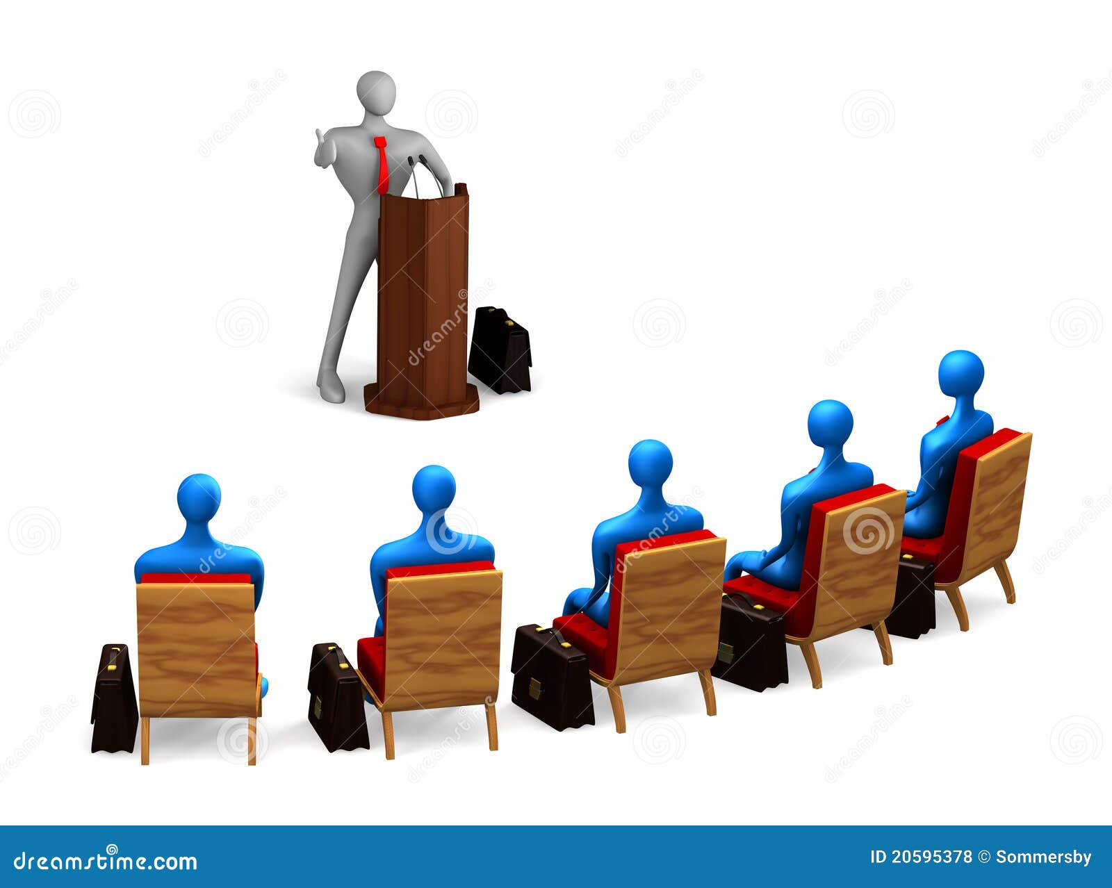 Persona Che Parla Da Una Tribuna Illustrazione di Stock - Illustrazione ...