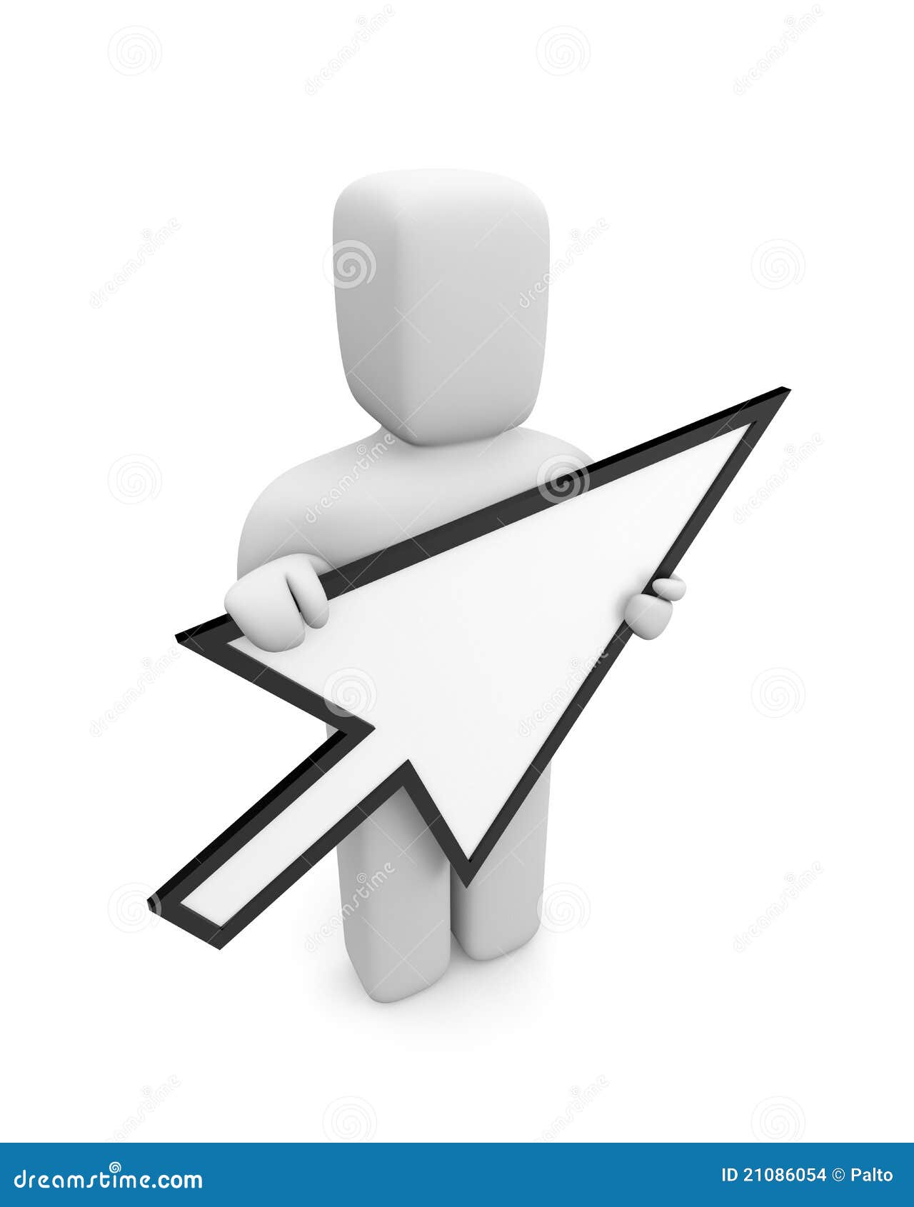 Persona con el cursor stock de ilustración. Ilustración de tecleo ...