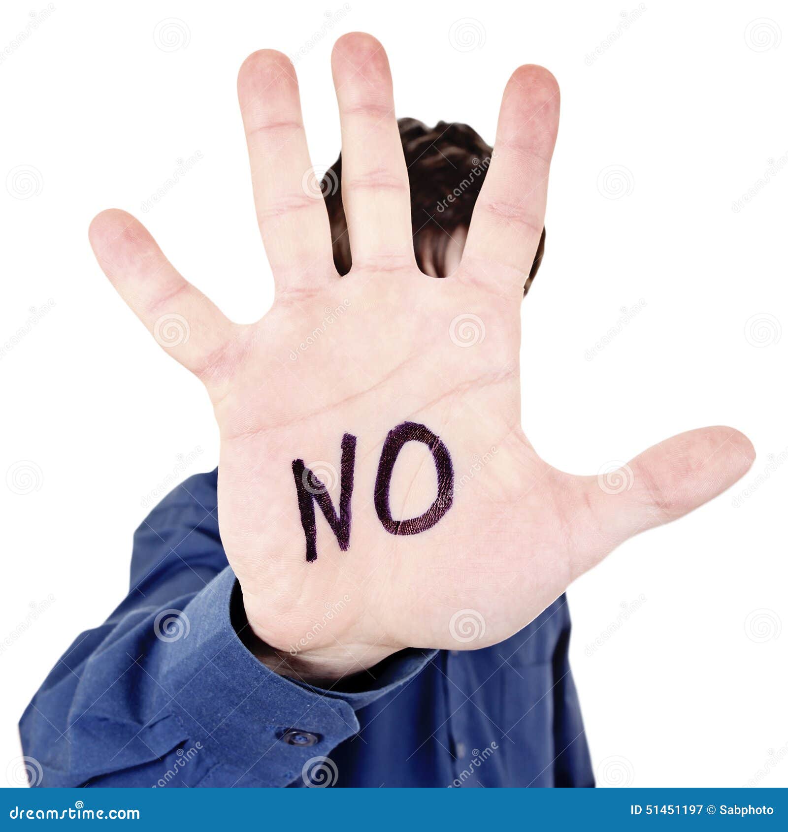 Persona Con Il Gesto Di Rifiuto Immagine Stock - Immagine di camicia ...