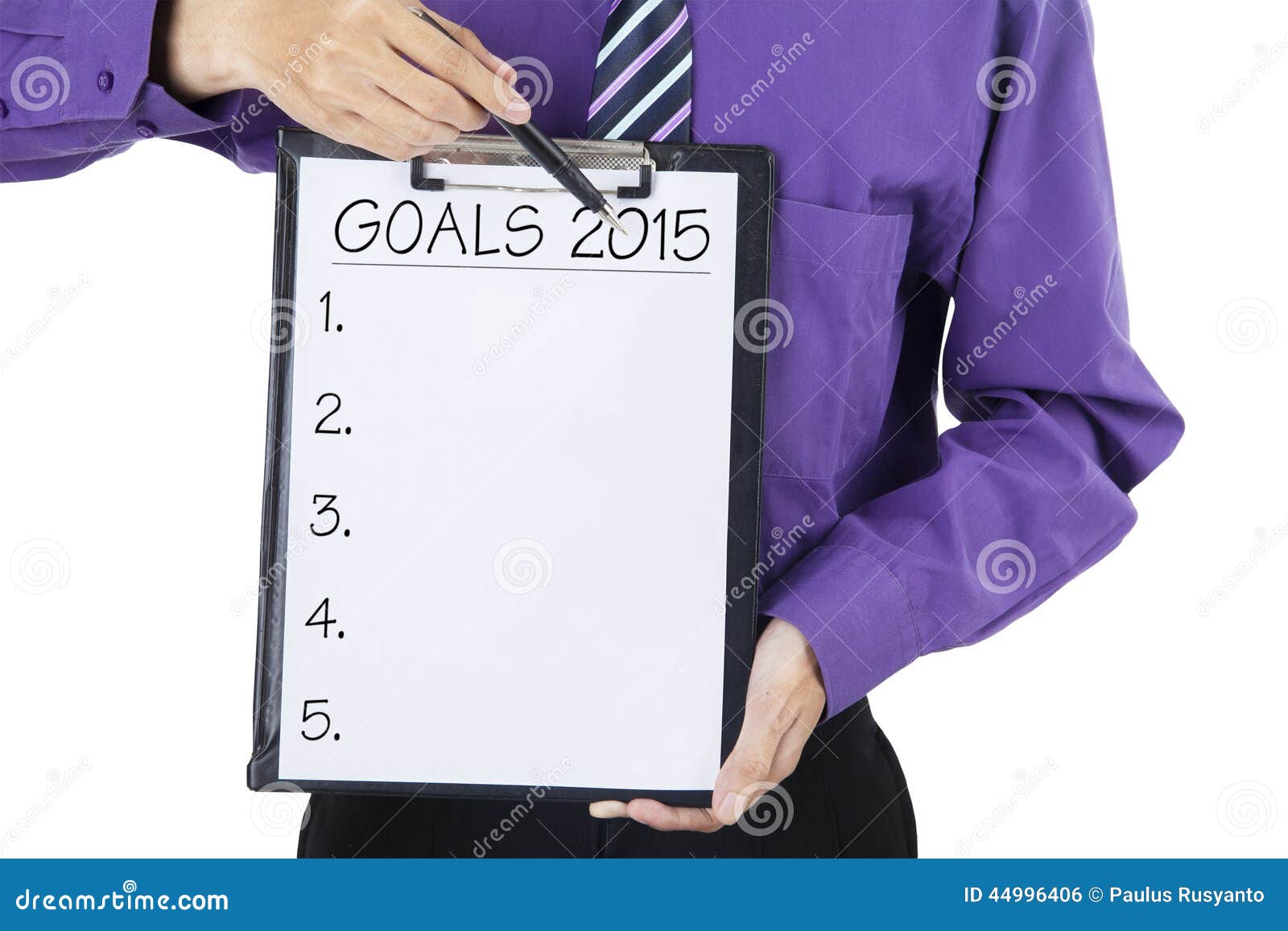 Persona Con Metas De Negocio En 2015 Foto de archivo - Imagen de ...