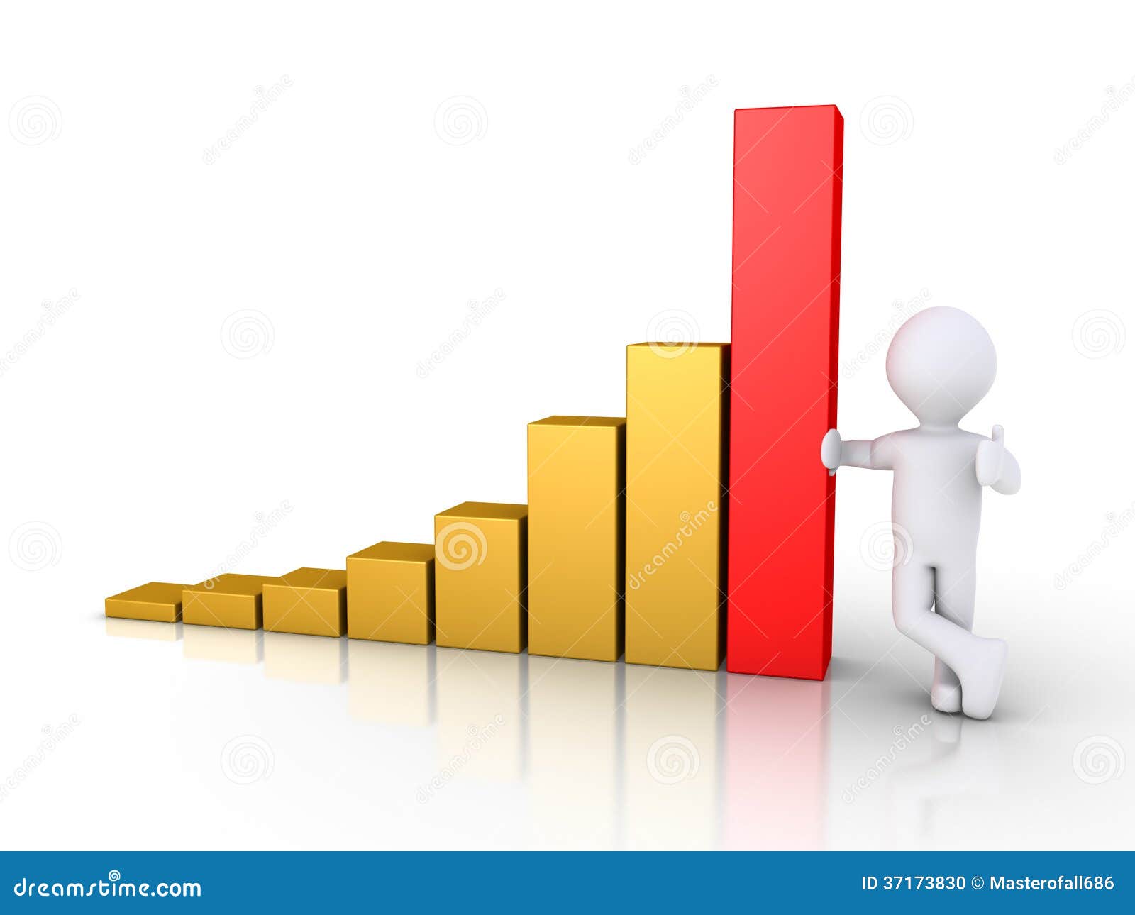 Persona Con Un Grafico Grafico Illustrazione di Stock - Illustrazione ...