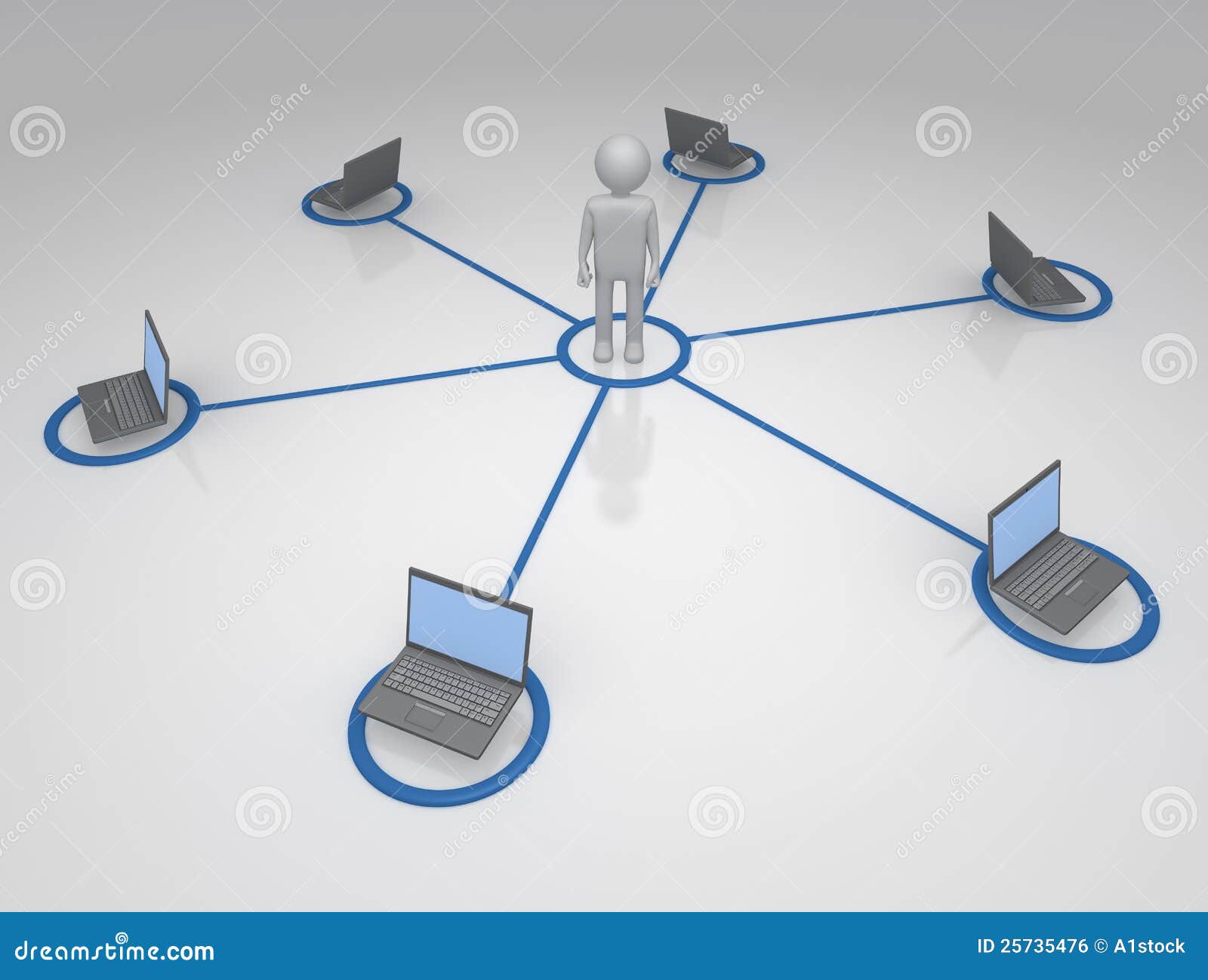 Persona conectada stock de ilustración. Ilustración de servicio - 25735476