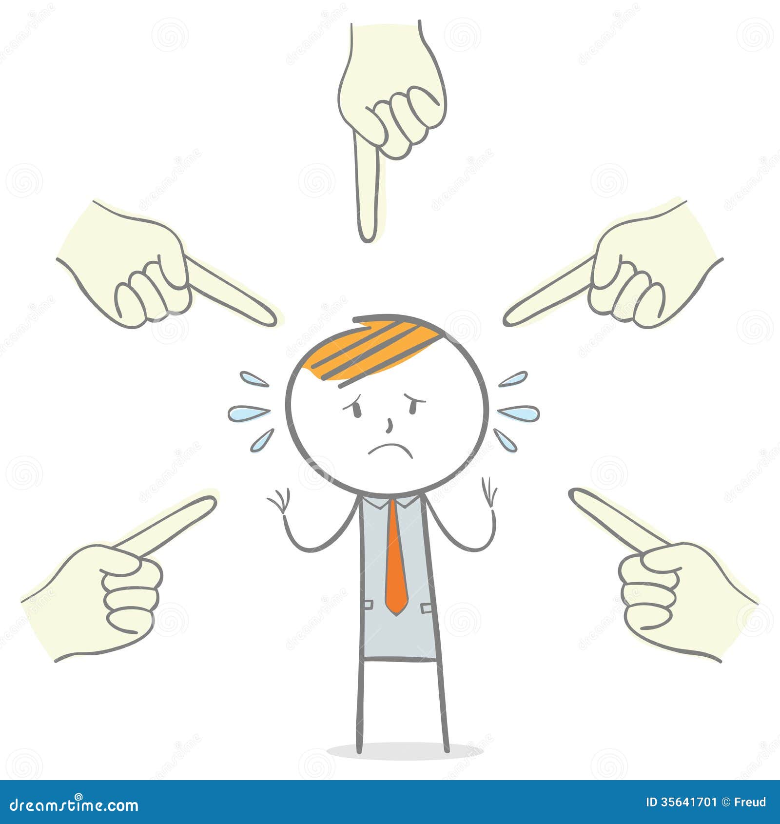 Persona culpable ilustración del vector. Ilustración de infeliz - 35641701