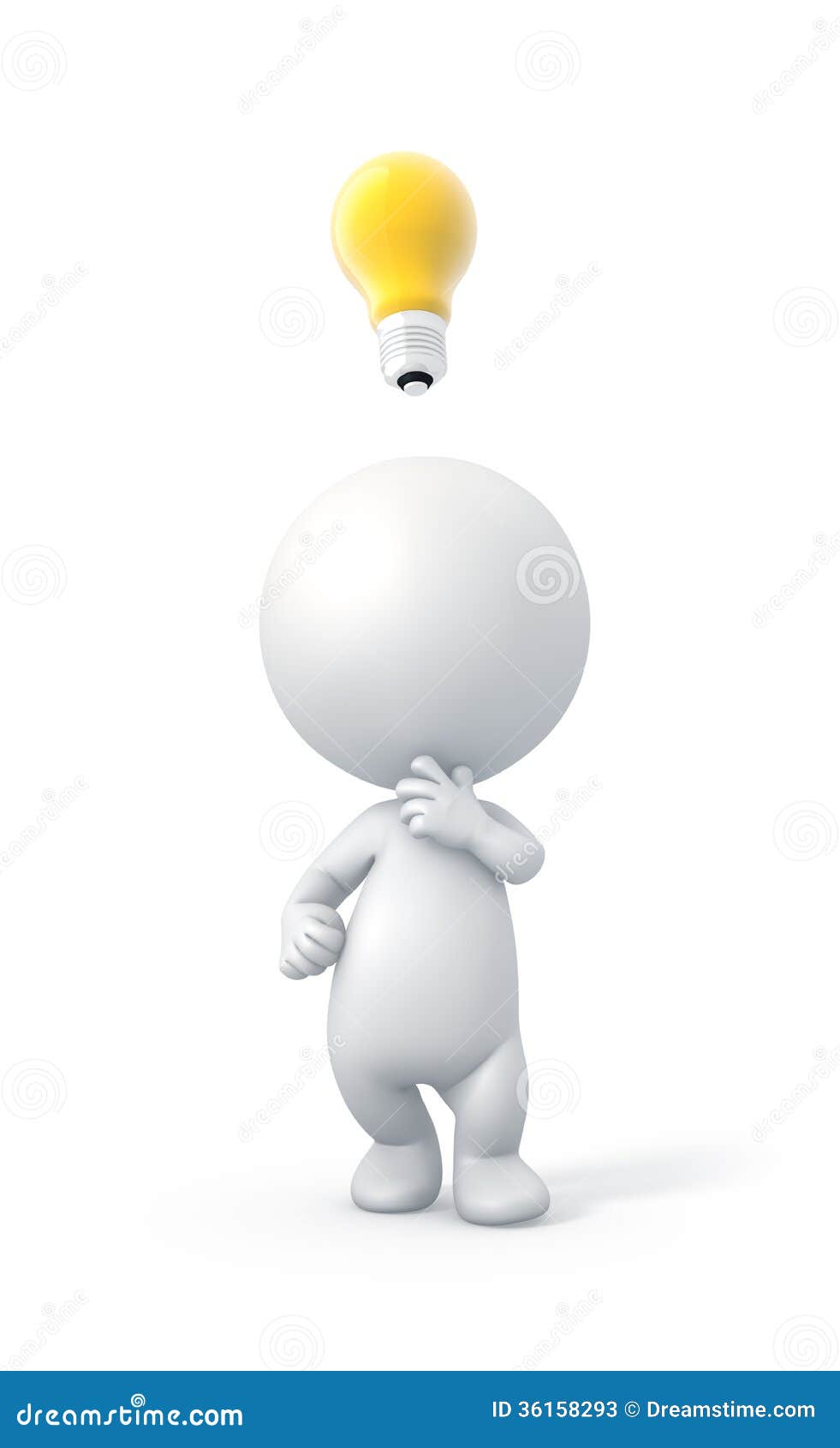 Fotos de archivo: 3D Person with Idea. Imagen: 36158293