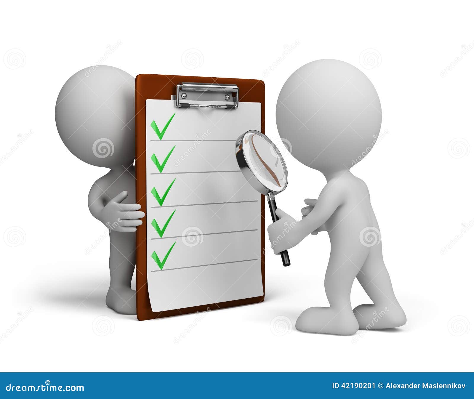 Persona 3d E Lista Di Controllo Illustrazione di Stock - Illustrazione ...