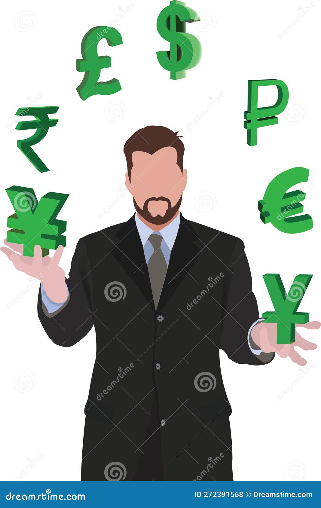 Persona Distinguida Mueve E Intercambia Divisas Ilustración del Vector ...