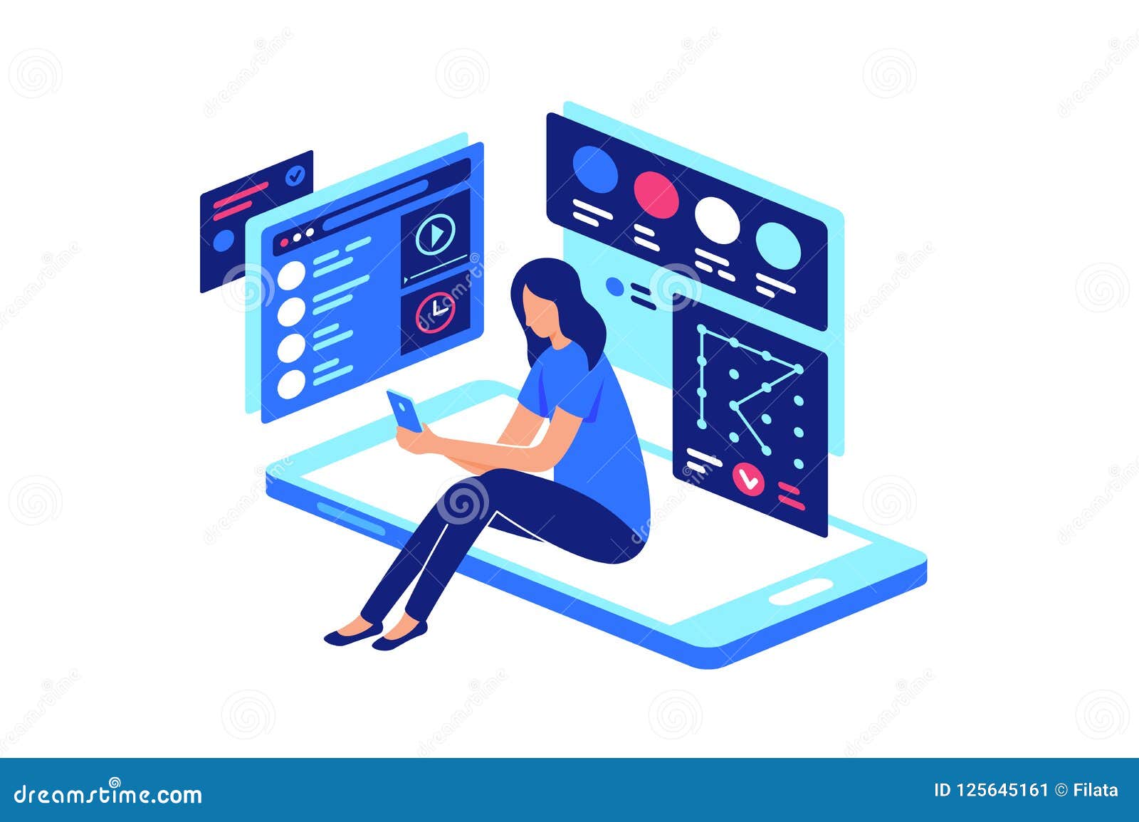 Interactividad Ilustraciones Stock, Vectores, Y Clipart – (770 ...