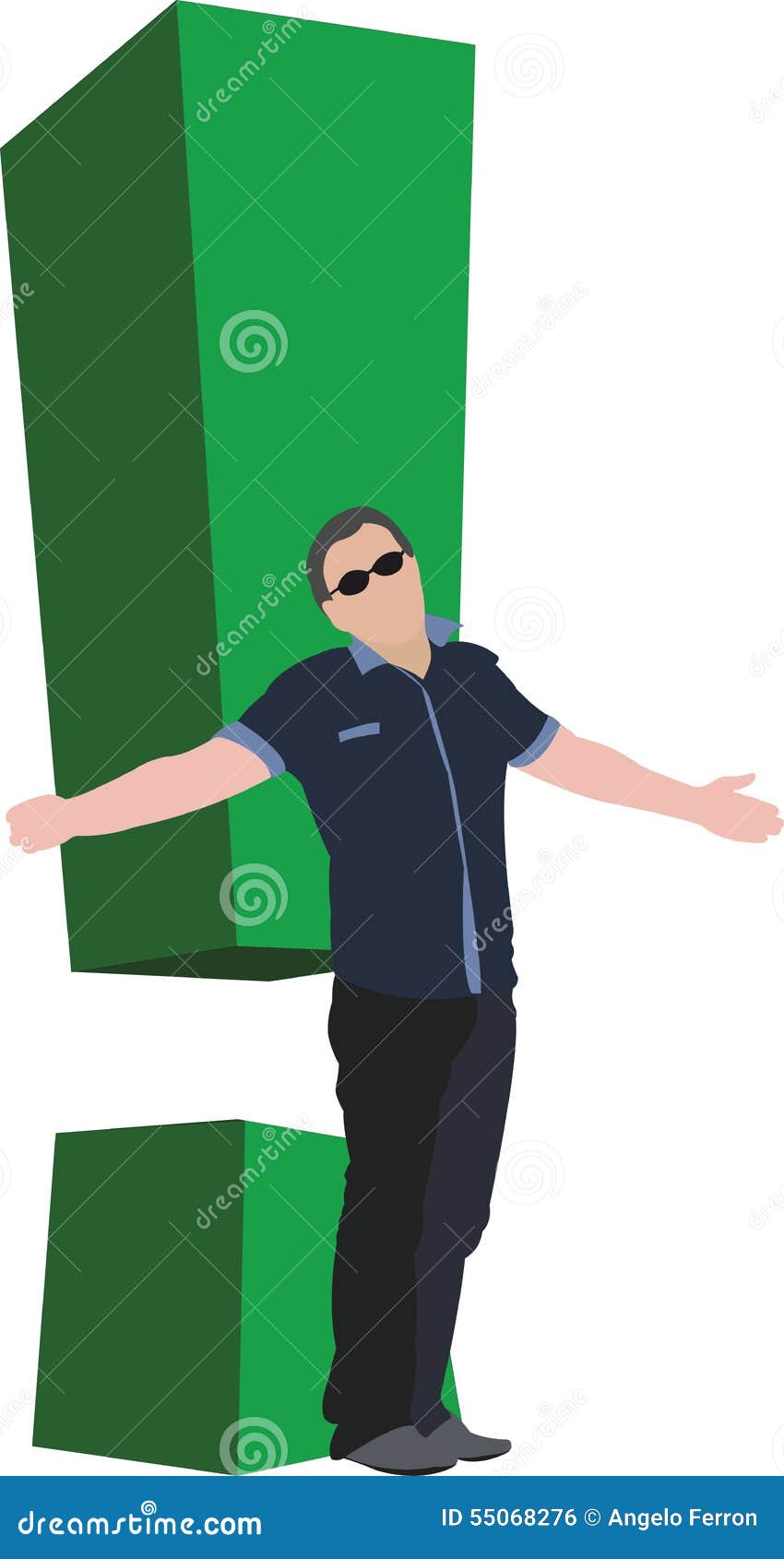 Persona impaciente ilustración del vector. Ilustración de marca - 55068276