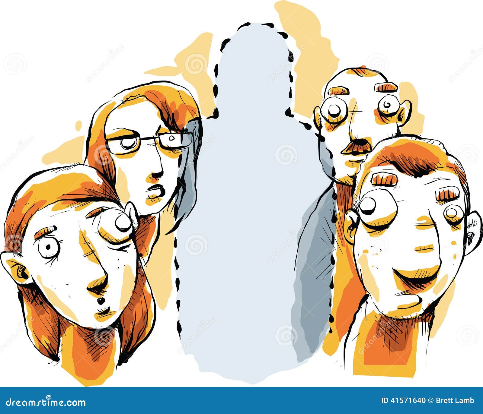 Persona invisible stock de ilustración. Ilustración de grupo - 41571640