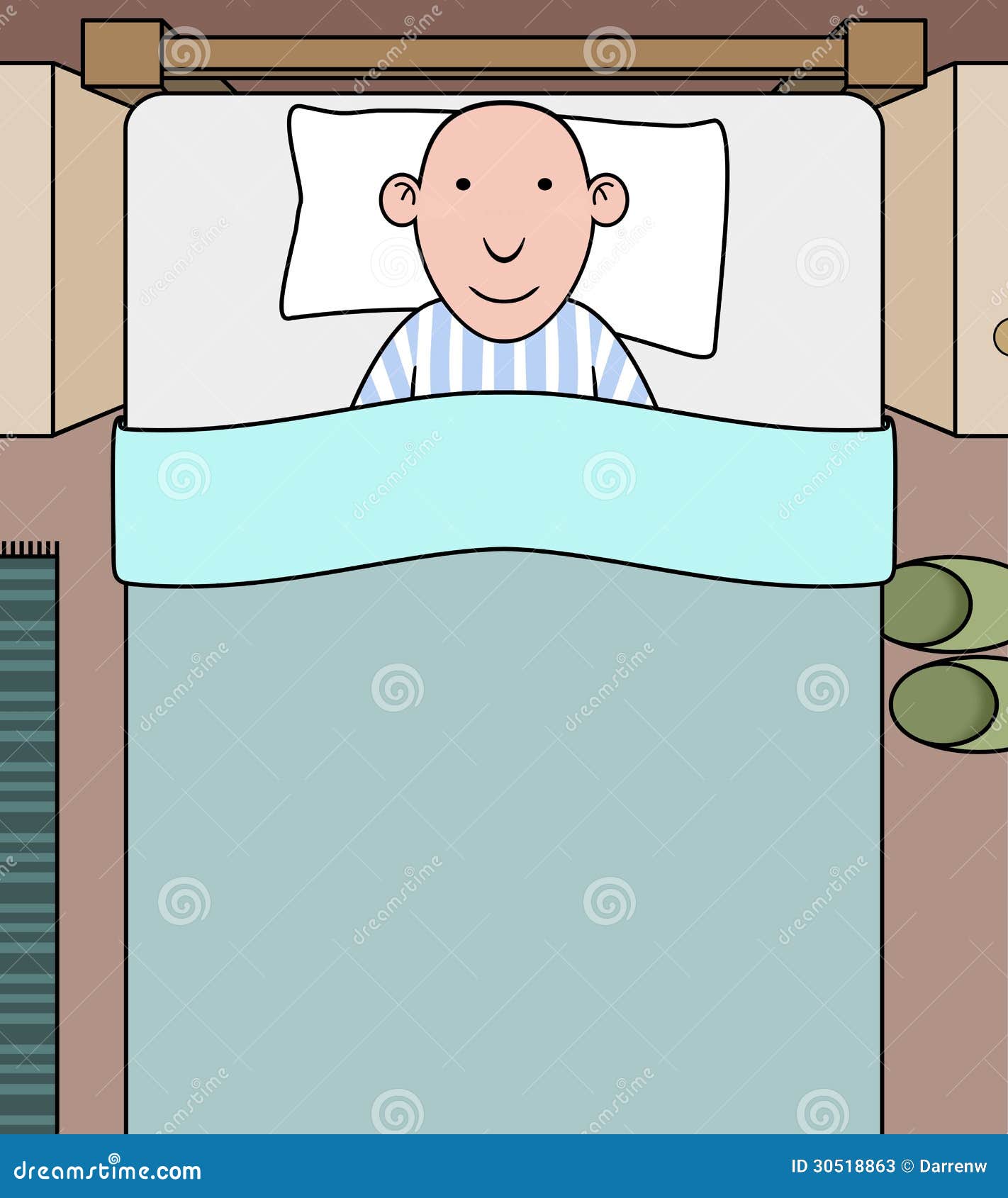 Persona a letto illustrazione di stock. Illustrazione di leucemia ...