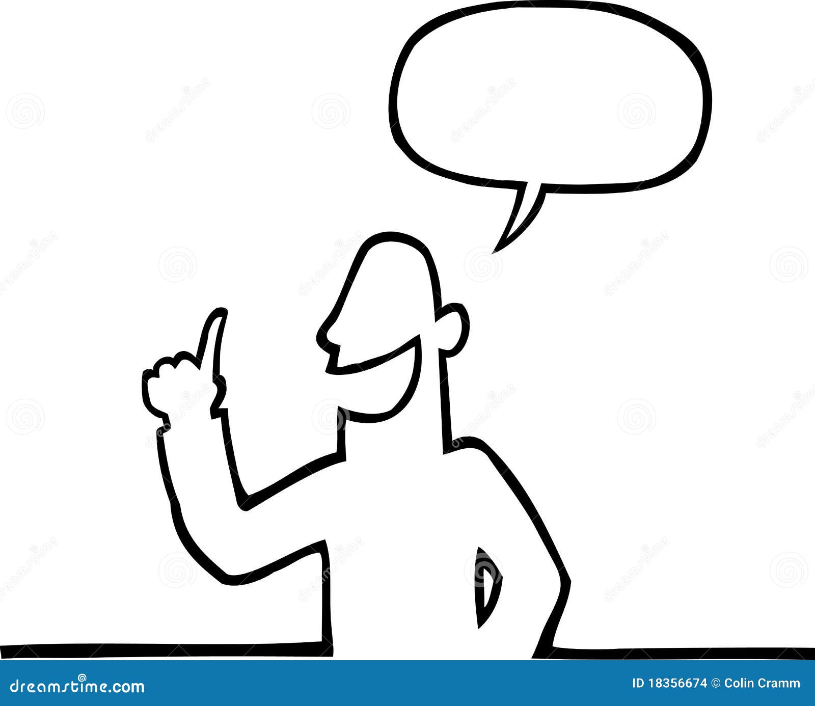 Persona que explica algo ilustración del vector. Ilustración de hablar ...