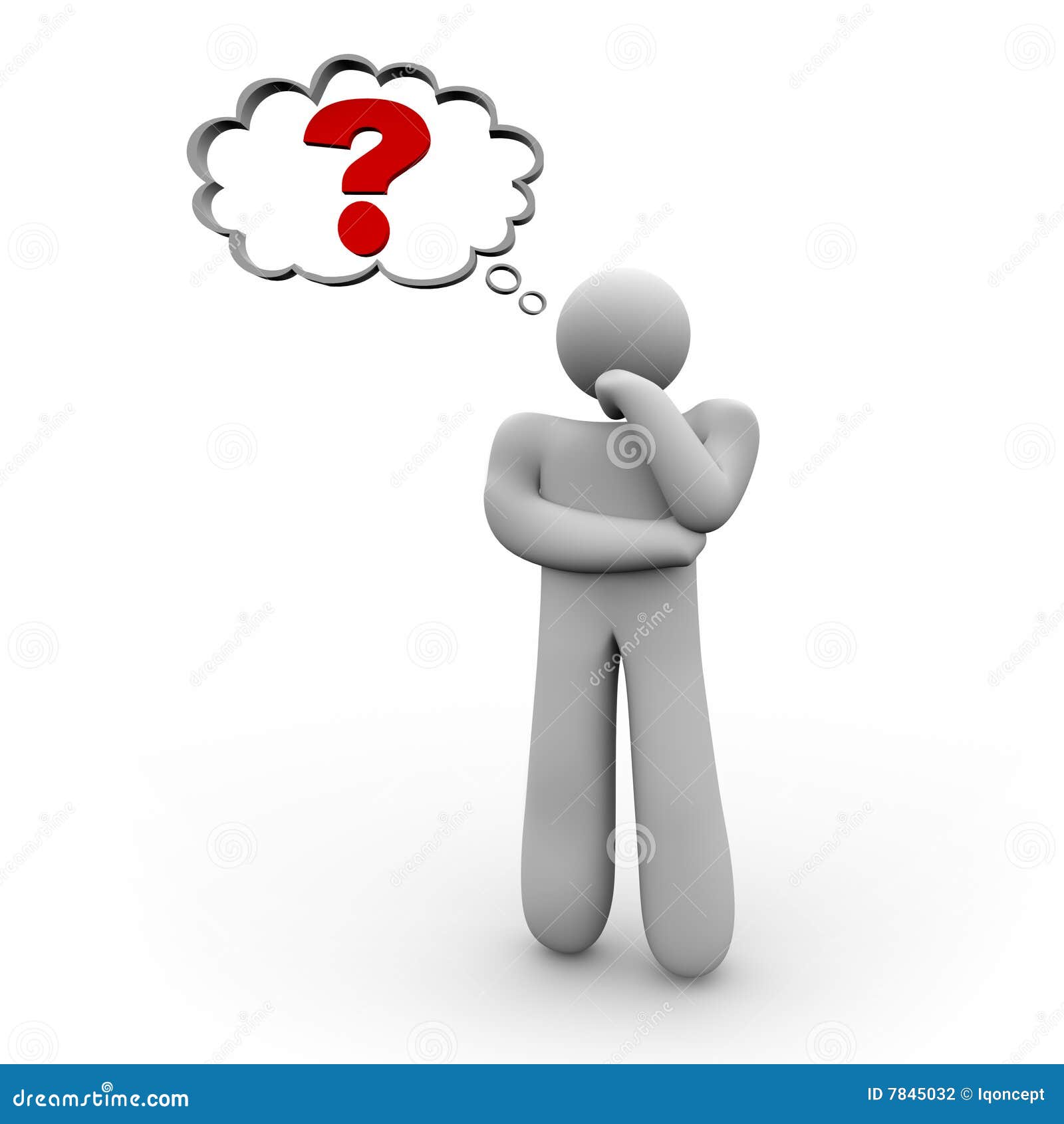 Persona Que Reflexiona Una Pregunta Stock de ilustración - Ilustración ...